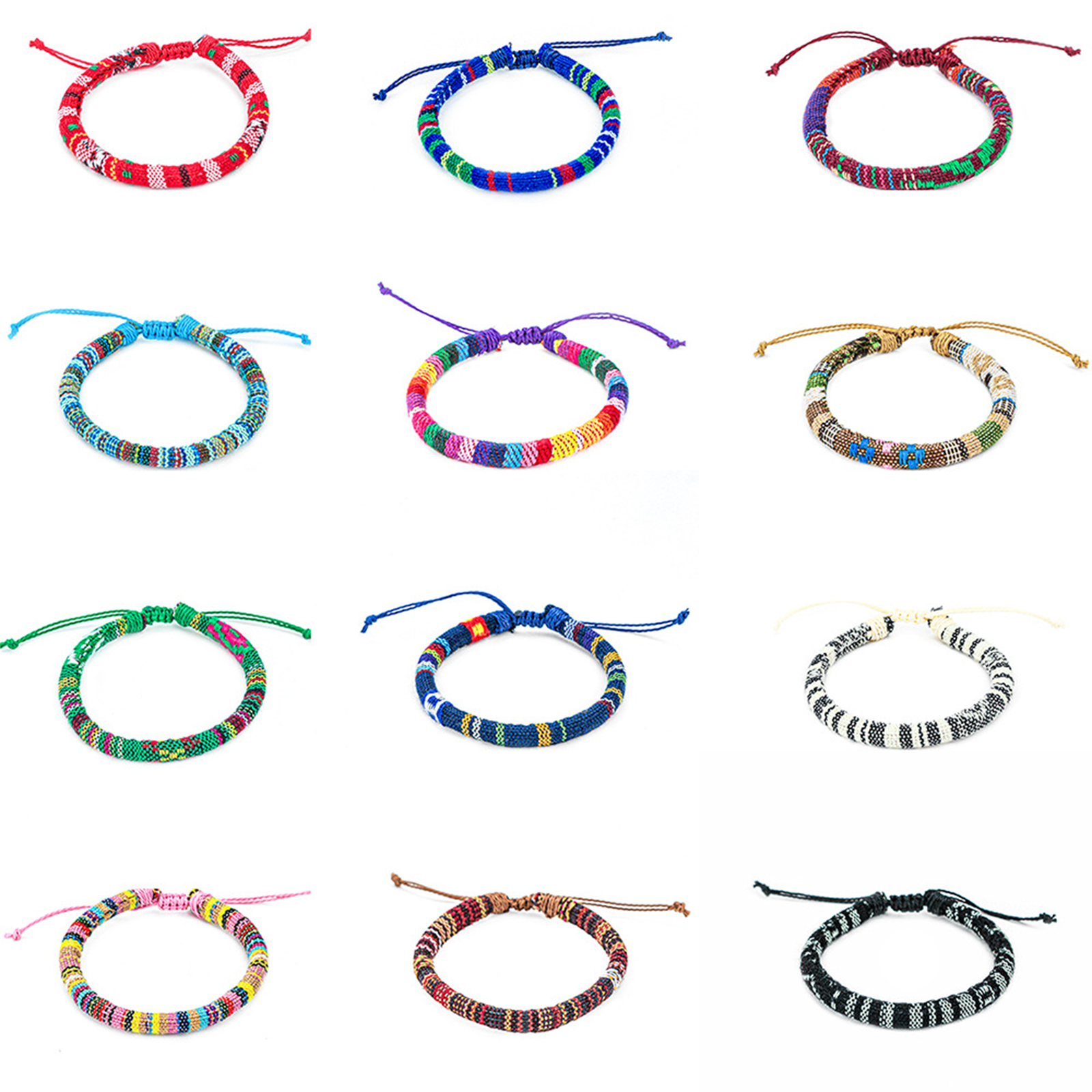 DESIGNICE 2026 New 12Pcs Bracelets for Teen Girls Bohemian Braided Rope ...