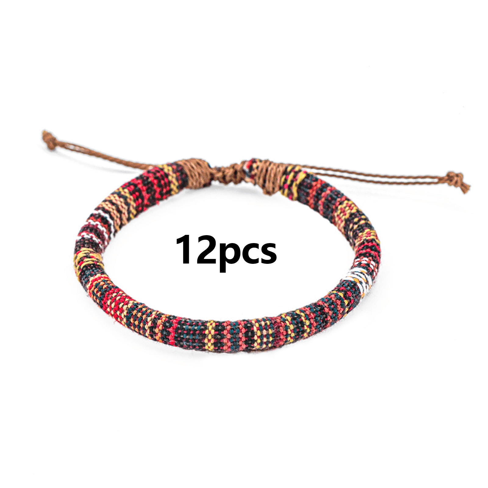 DESIGNICE 12Pcs Bracelets for Teen Girls Bohemian Braided Rope ...