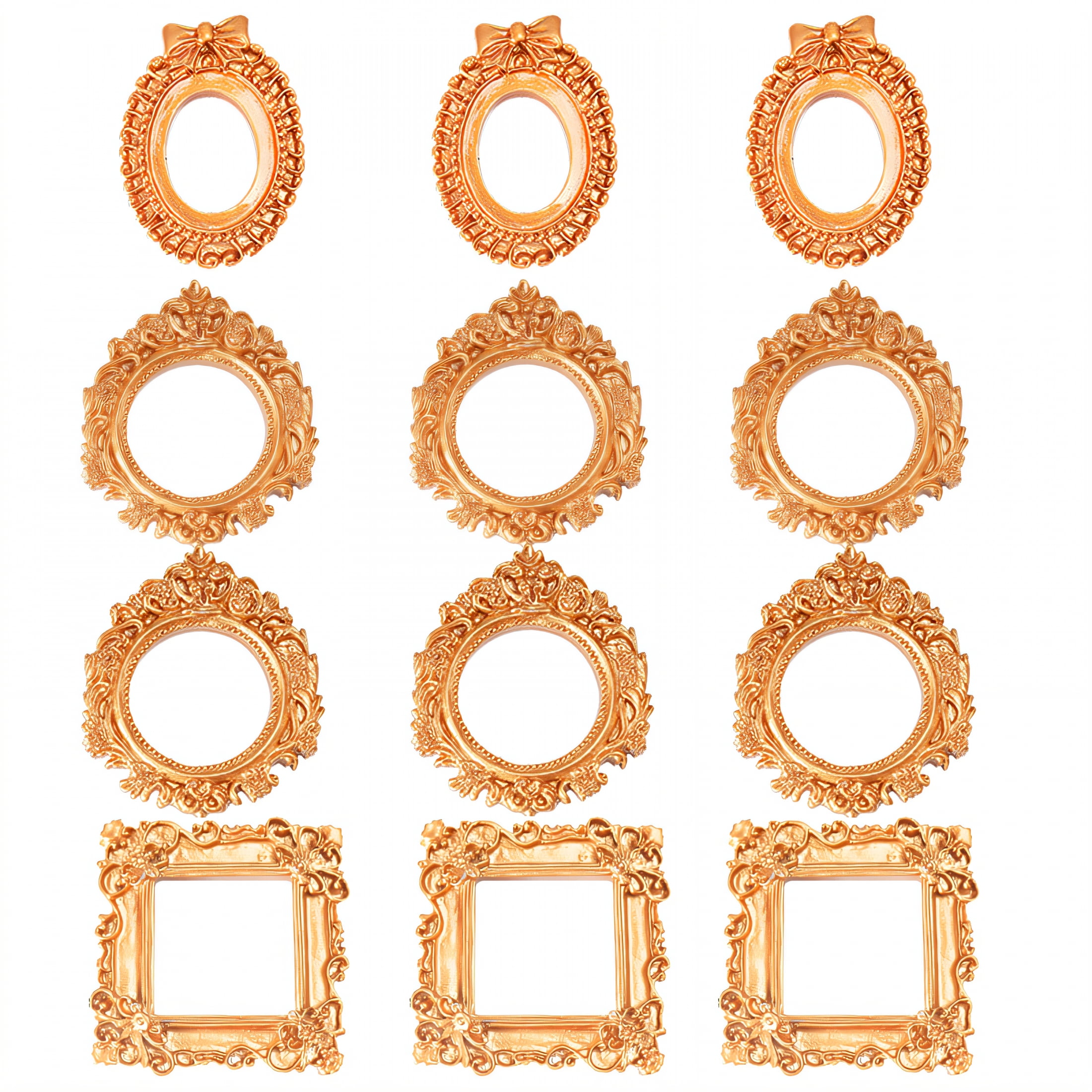 DESIGNICE 12Pcs Vintage Picture Frames,Embossed Pattern Picture Frames ...