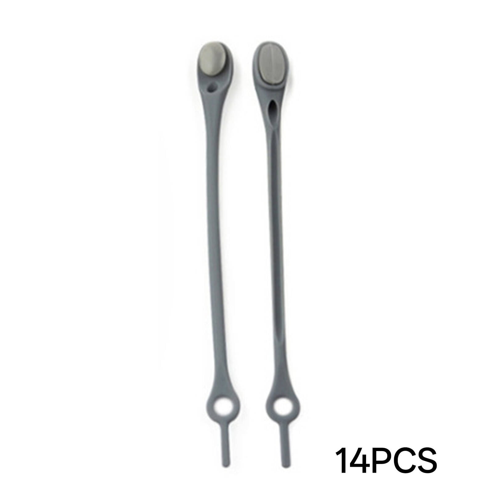 DESIGNICE 14Pcs Silicone Elastic Shoelaces,No-Tie Laces Rubber Lazy ...