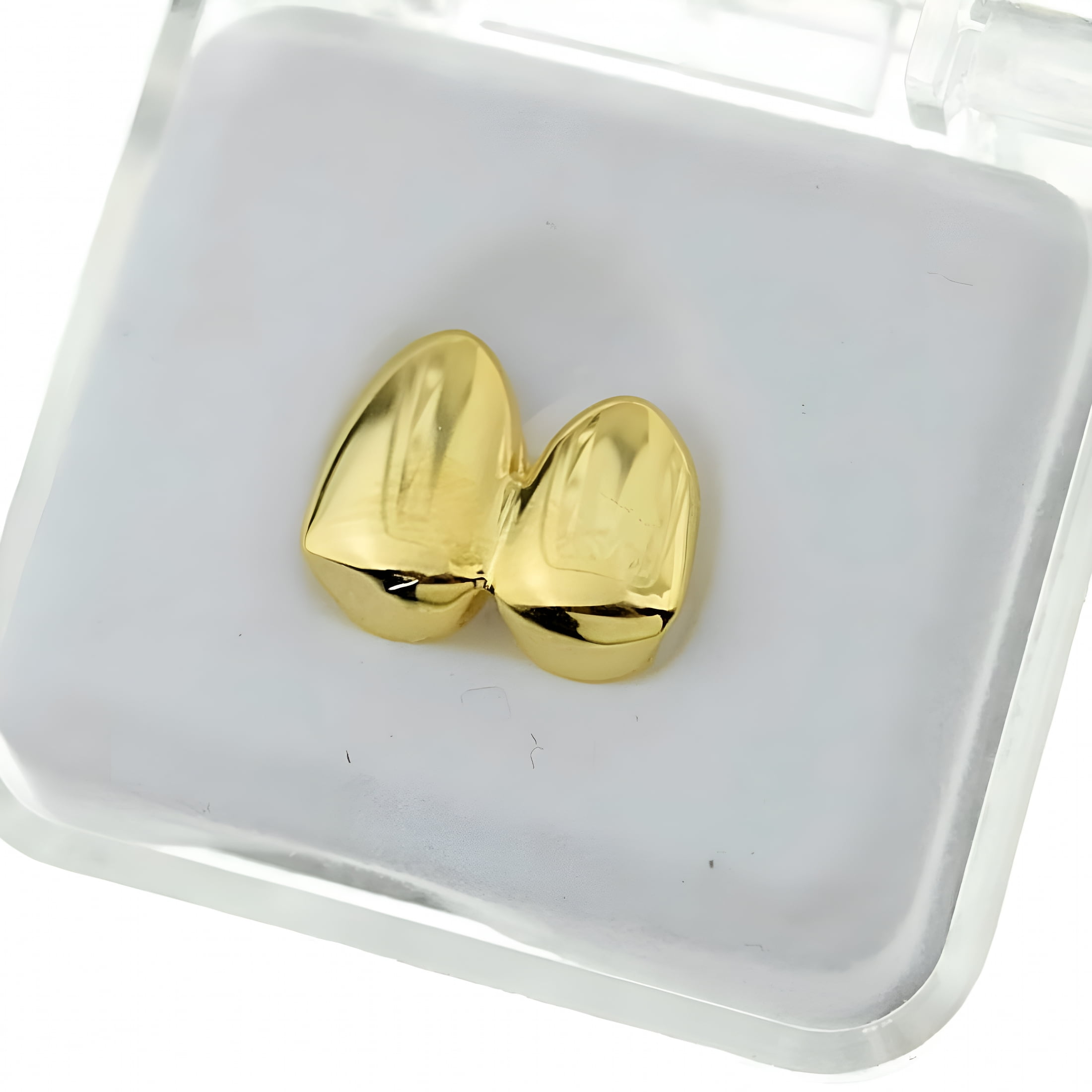 DESIGNICE 14k Gold Plated Double Two Tooth Grillz Left Side 2-Tooth ...