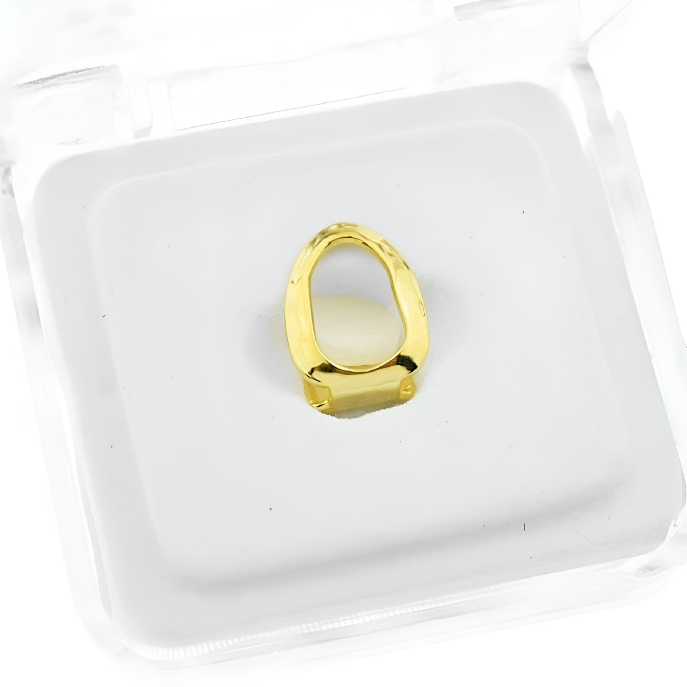 DESIGNICE 14k Gold Plated Open Face Grillz Single Cap Top Hollow K9 ...