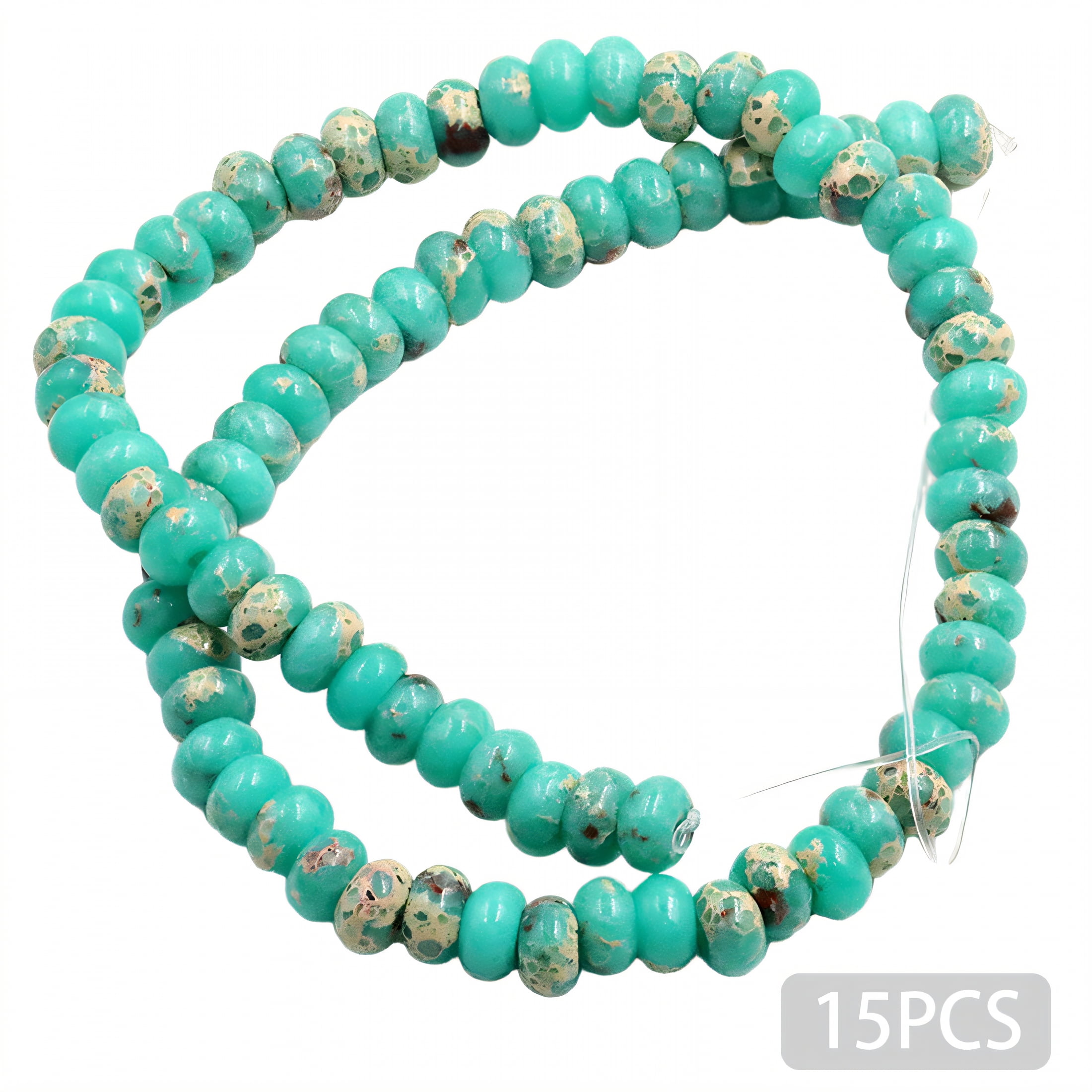 DESIGNICE 15Pcs Beads for Bracelets,Fused Bead Texture Spacer Beads ...