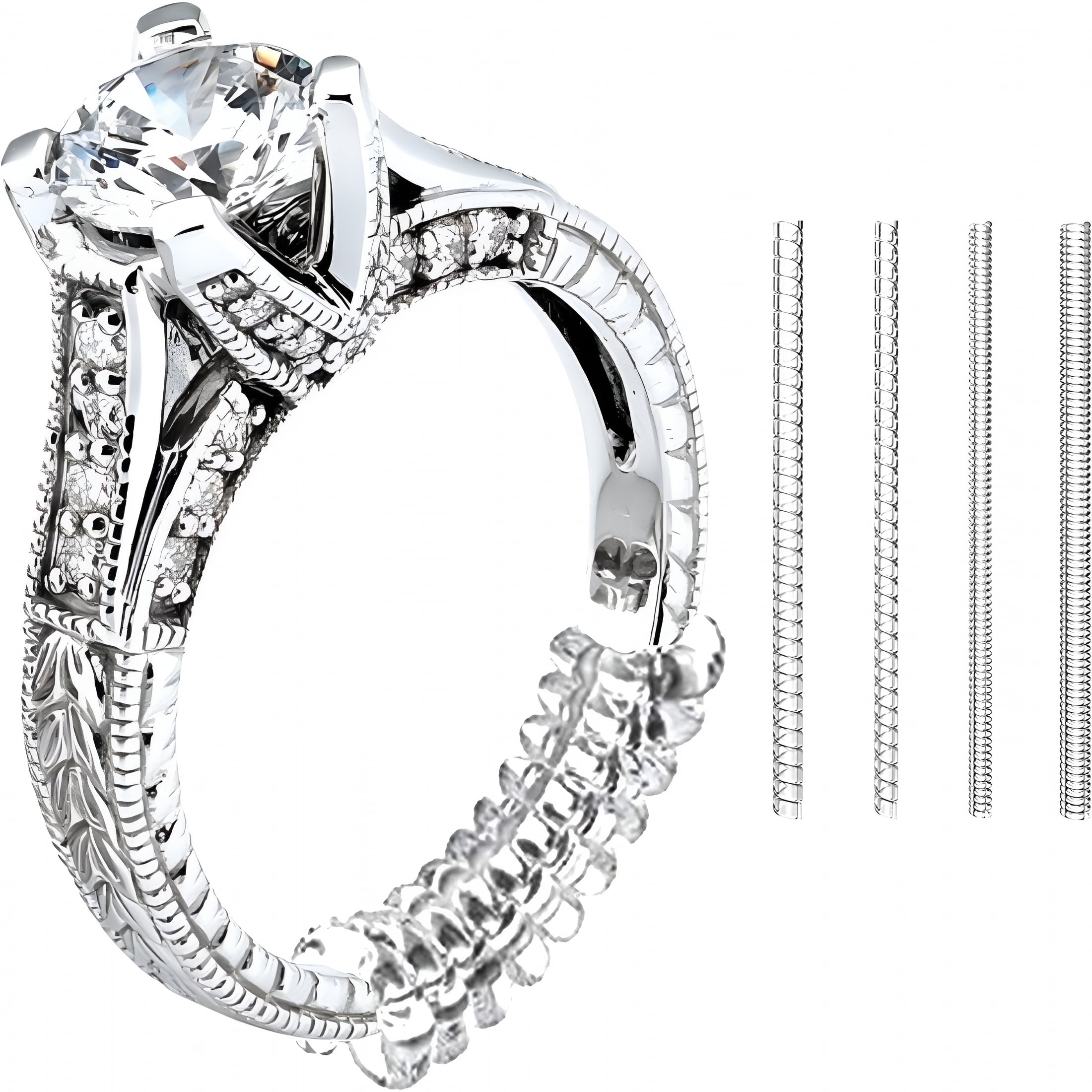 DESIGNICE 16 Pack 4 Sizes Transparent Ring Guards Fitter, Invisible ...