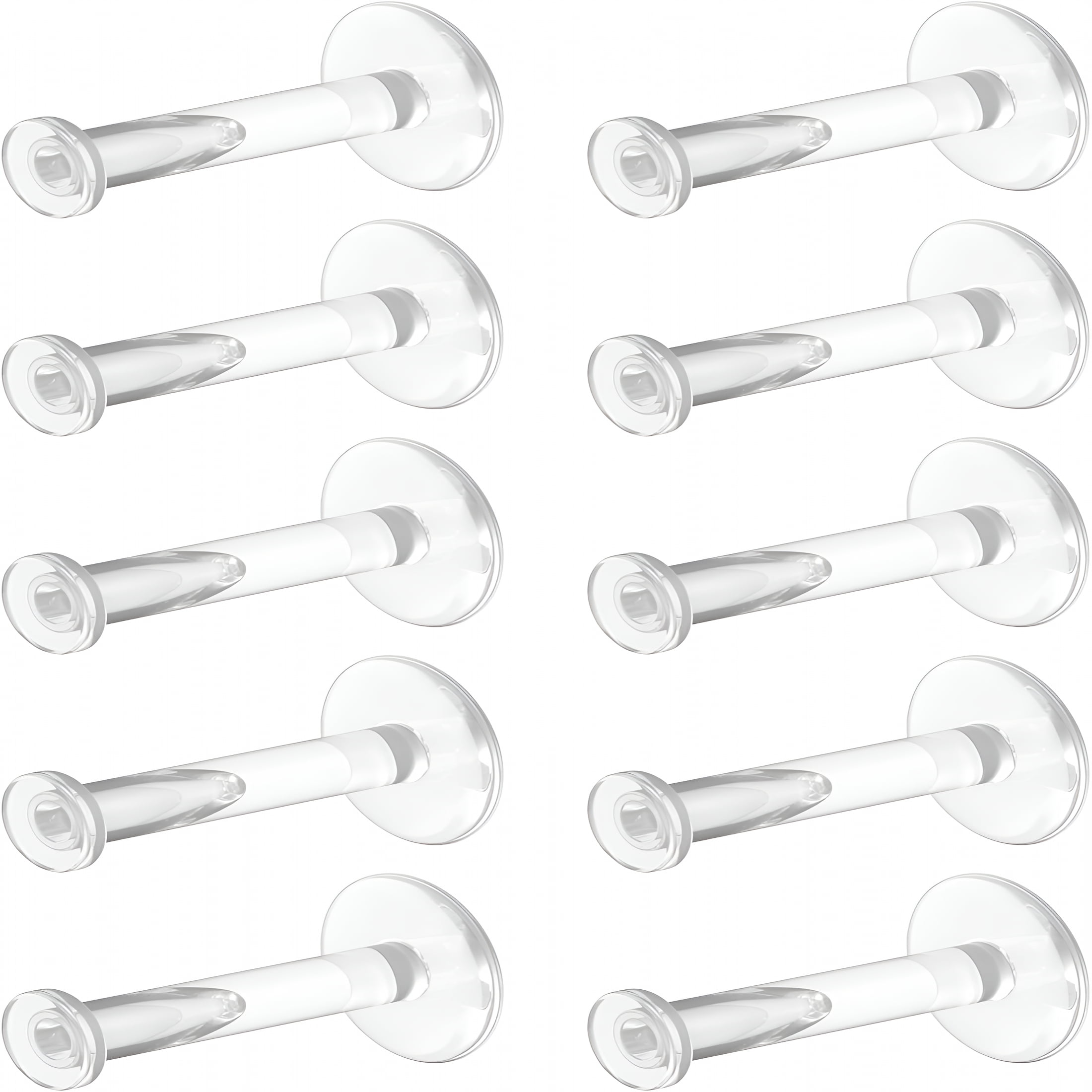 DESIGNICE 16g Clear Earrings for Sports,Work,Surgery - Labret Clear ...