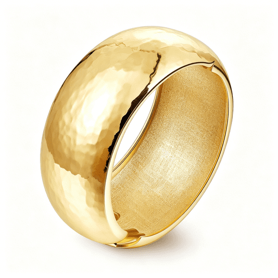 DESIGNICE 18K Gold Plated Chunky Bangle Bracelets for Women Gold Wide ...