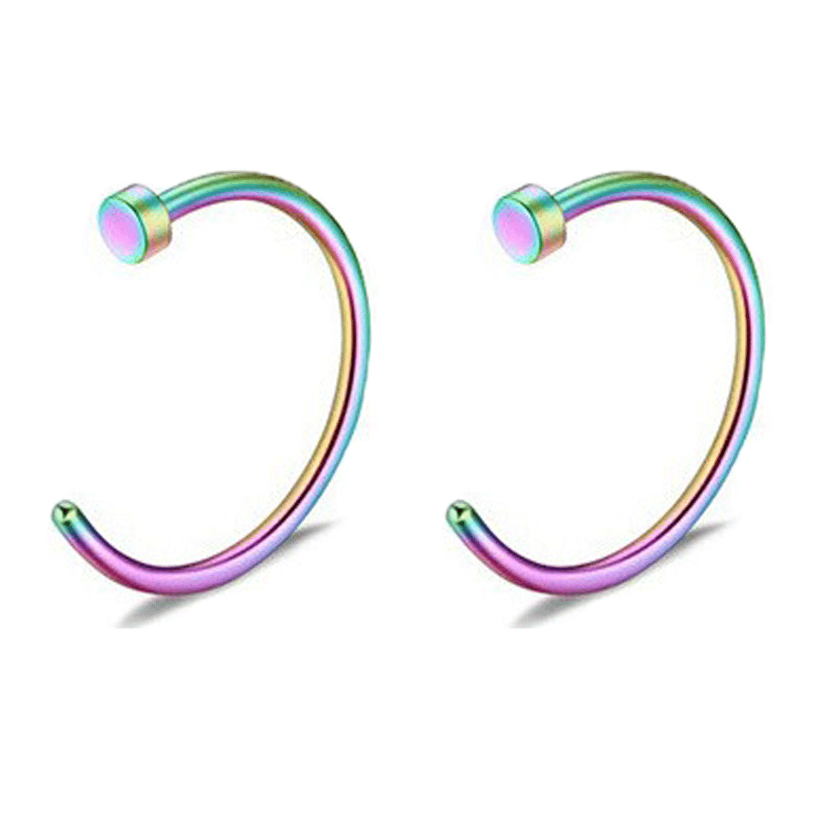 DESIGNICE 2 PCS Nose Ring,Long-Lasting Color Nose Jewelry,Sleek and ...
