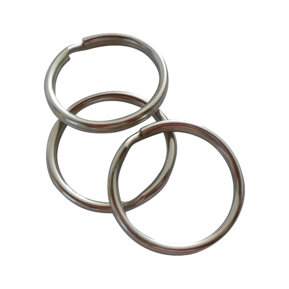 DESIGNICE 2026 New 12Pcs Metal Keychain Rings Round Split Durable Key ...