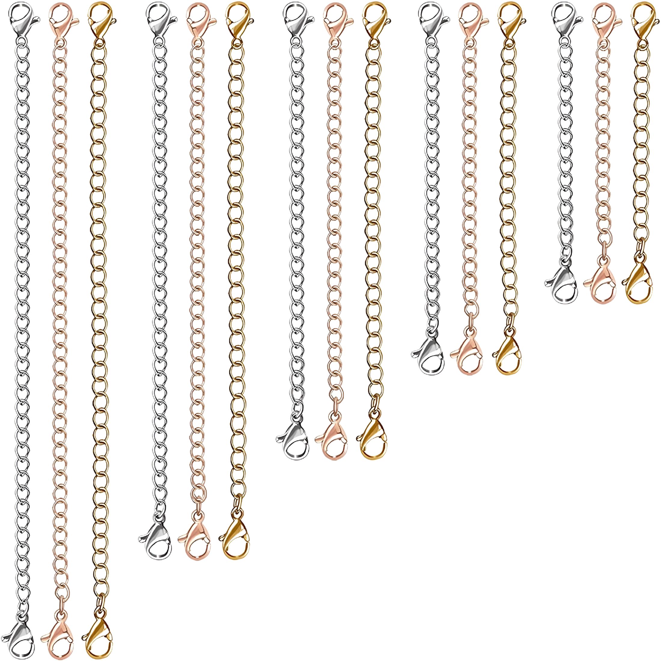 DESIGNICE 2026 New 15-Piece Necklace Extension Chain Set,High-Quality ...