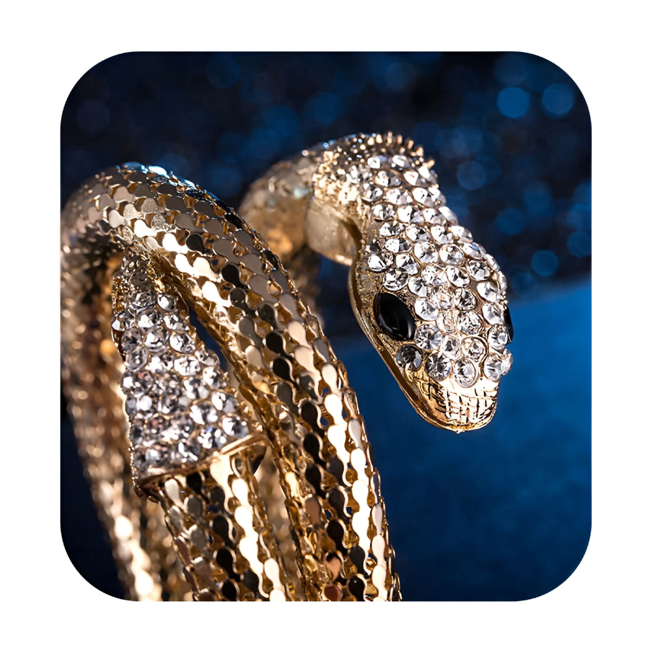 DESIGNICE 2026 New 1Pc Punk Gold Color Snake Bangle Retro Snake Spiral ...
