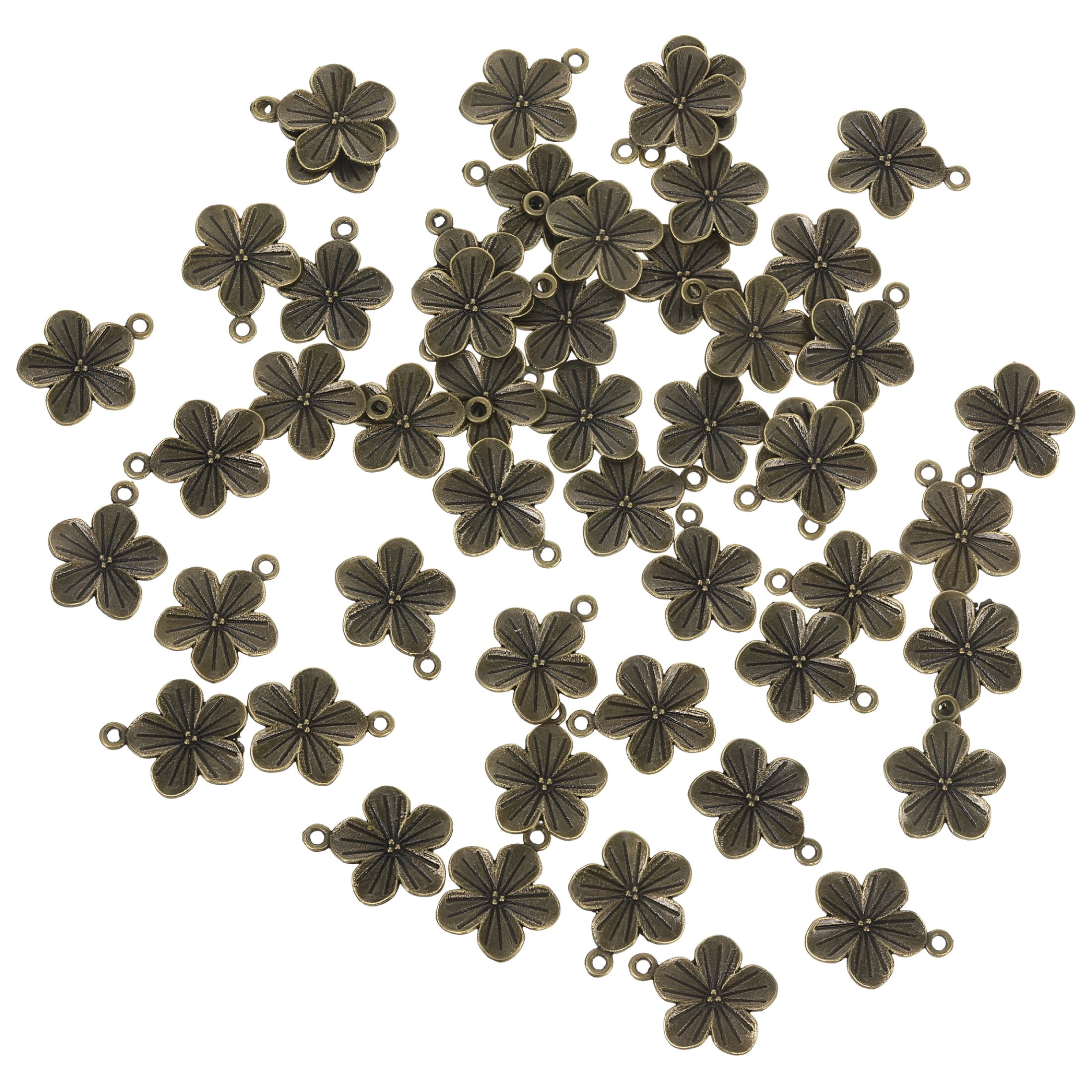 DESIGNICE 2026 New 50Pcs Alloy Charms Jewelry Making Charms Colored ...