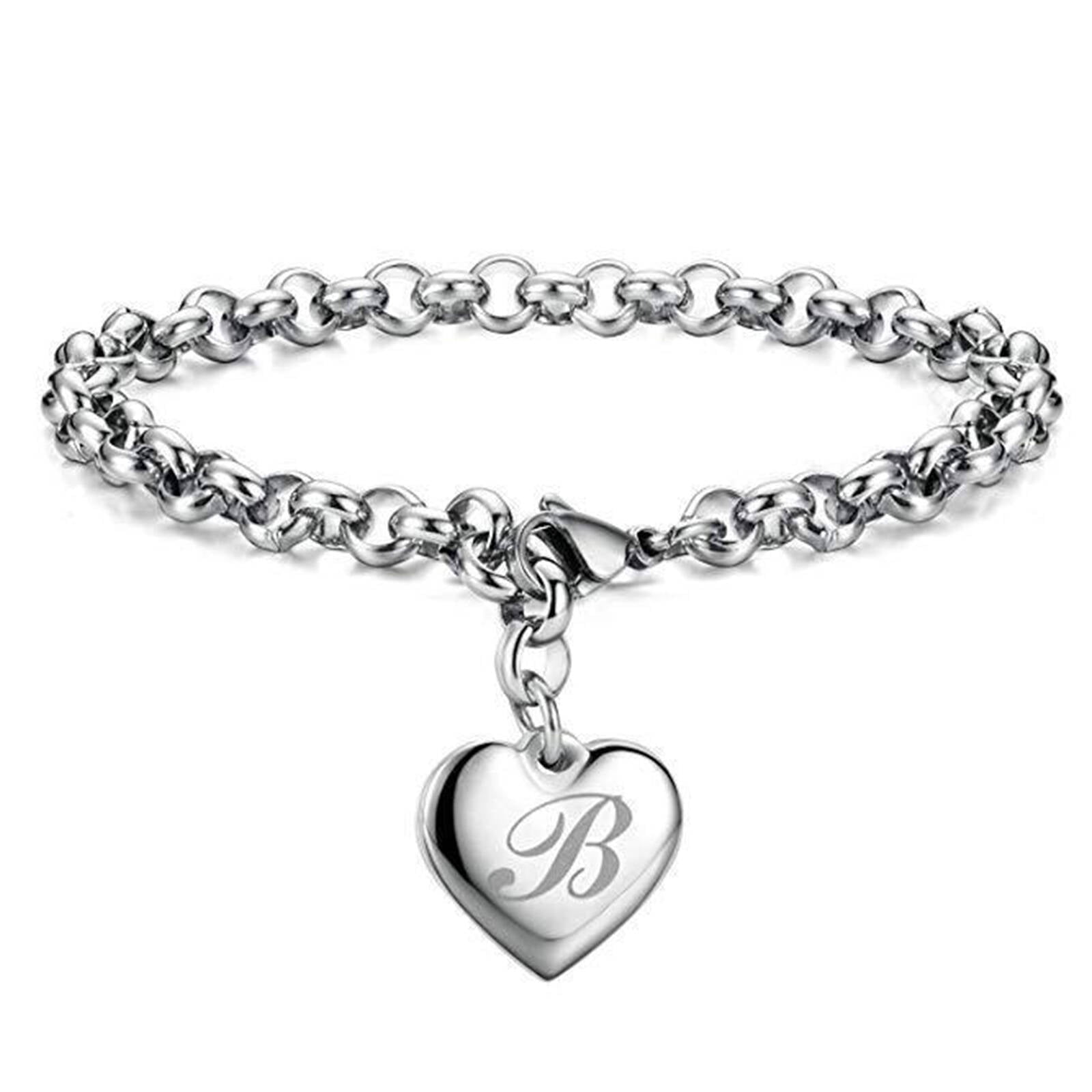 DESIGNICE 2026 New Alphabet Bracelet Romantic Heart Charm Bracelet ...
