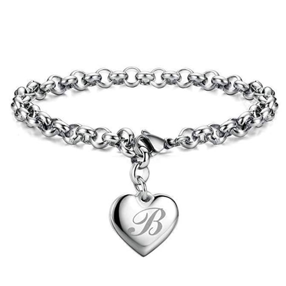 DESIGNICE 2026 New Alphabet Bracelet Romantic Heart Charm Bracelet ...
