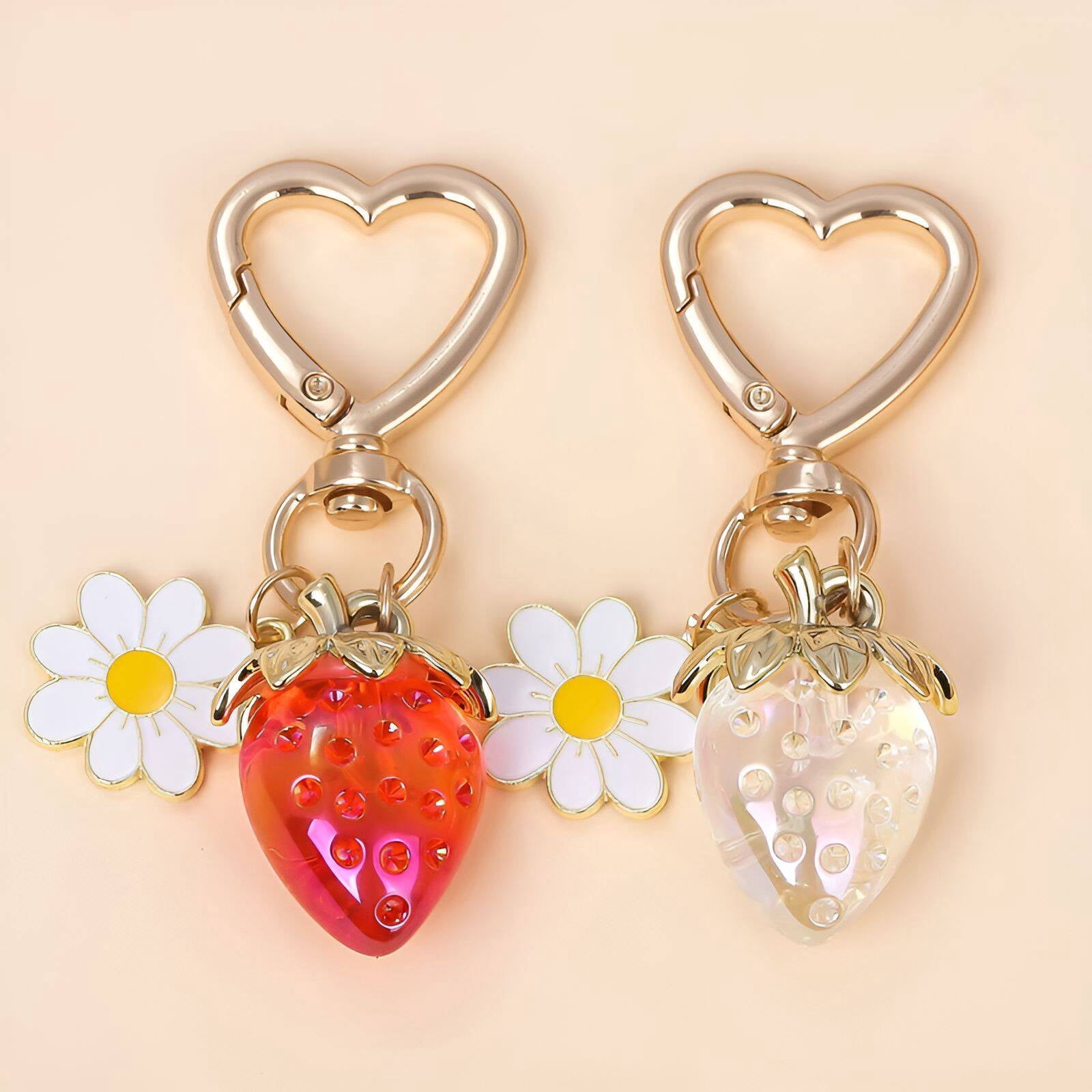 DESIGNICE 2026 New Bag Charms Strawberry Design Purse Charms Heart ...