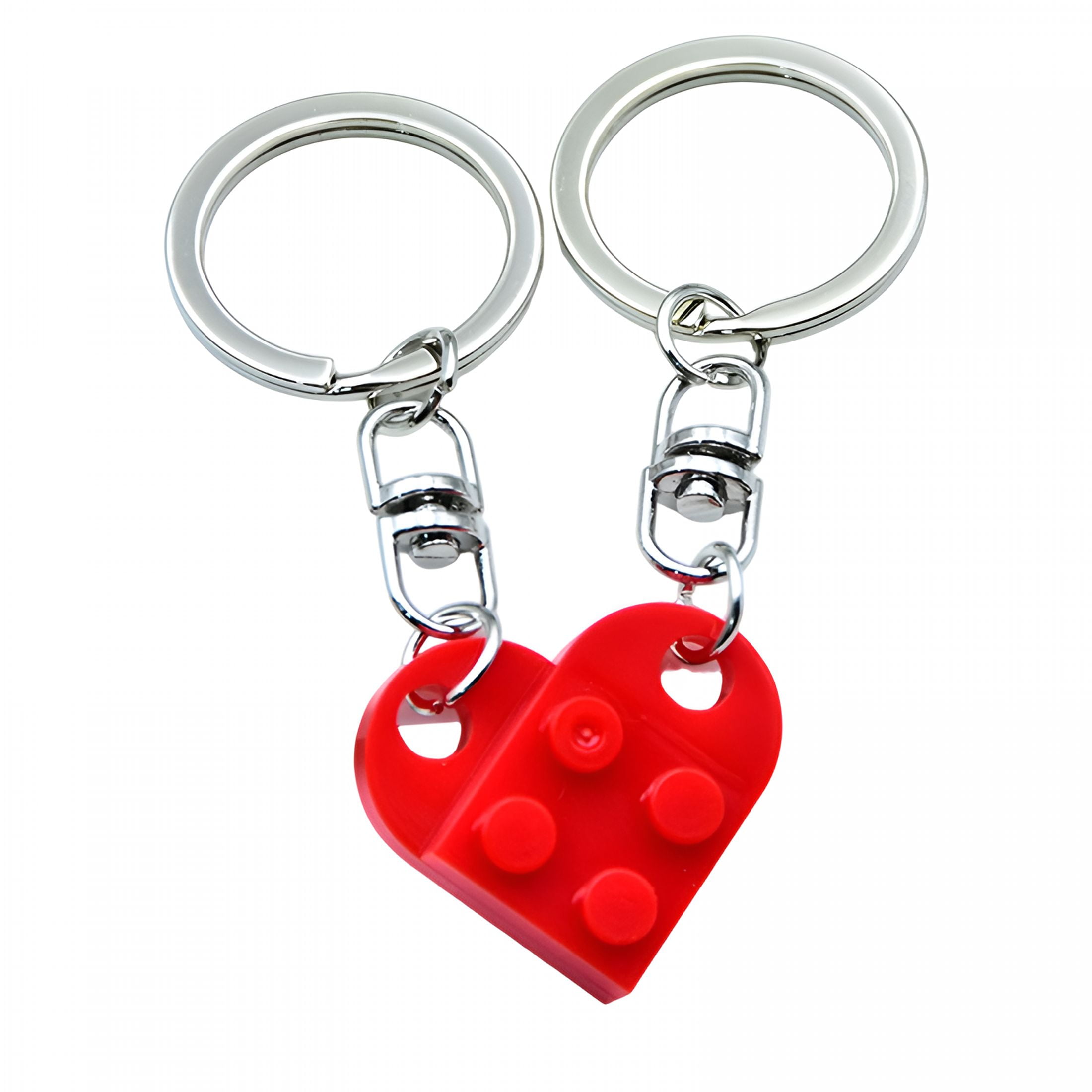 DESIGNICE 2026 New Brick Matching Couple Heart Keychain for Boyfriend ...