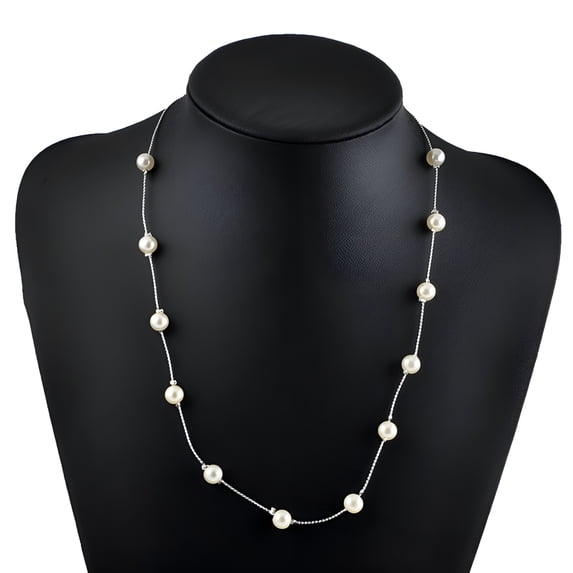 DESIGNICE 2026 New Fashion Women Faux Pearl Charm Pendant Chain Choker ...
