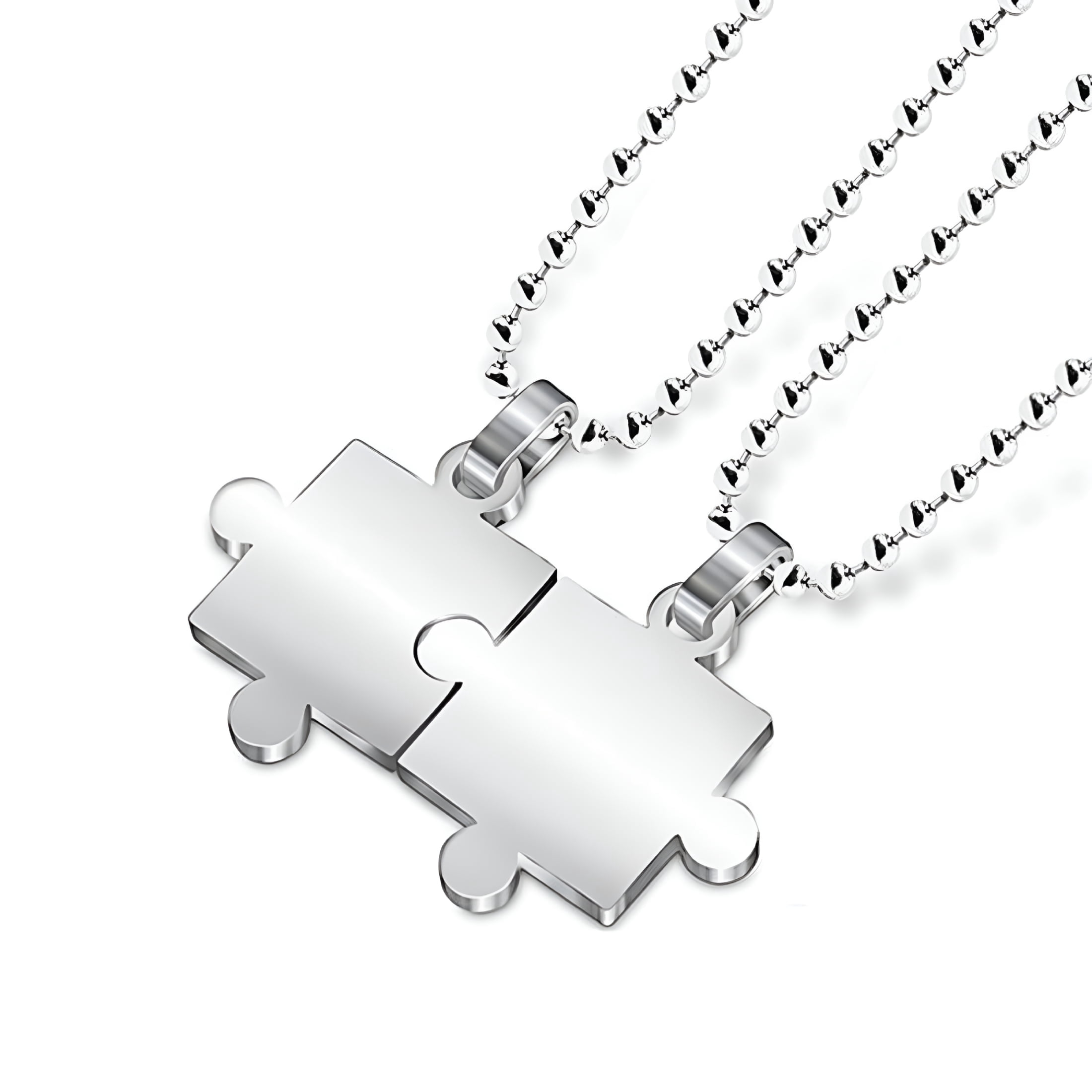 DESIGNICE 2026 New Gifts for Couples Matching Necklaces Steel Puzzle ...