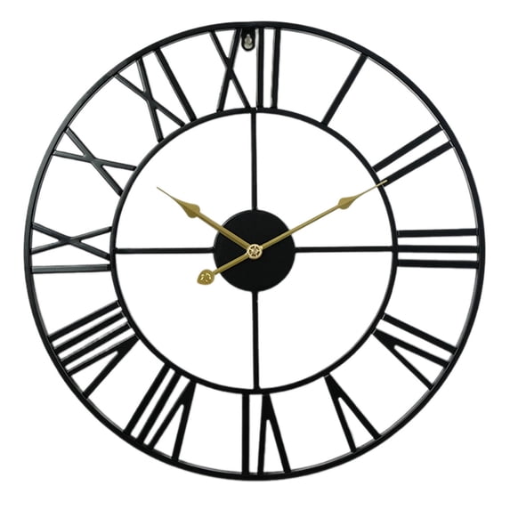 DESIGNICE 2026 New Wall Clock Retro Roman Numerals Kitchen Clock Iron ...
