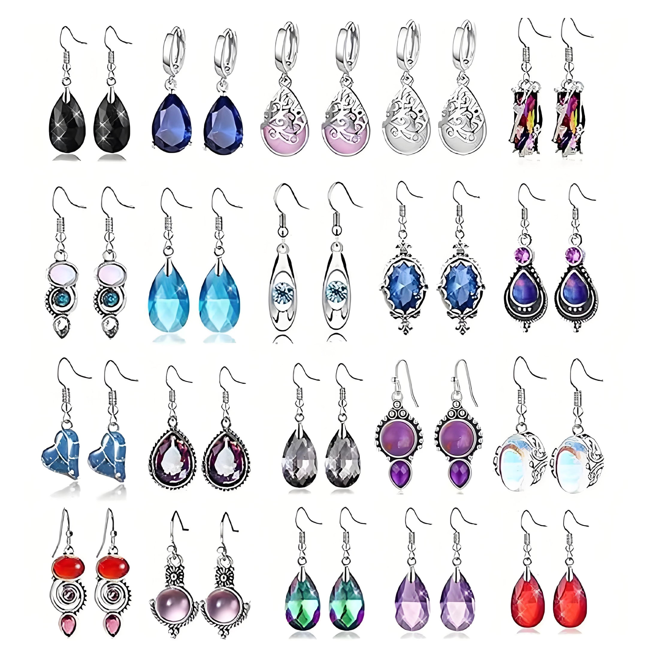 DESIGNICE 20Pairs Earring Set,Alloy Earring Sets for Women,Vintage ...