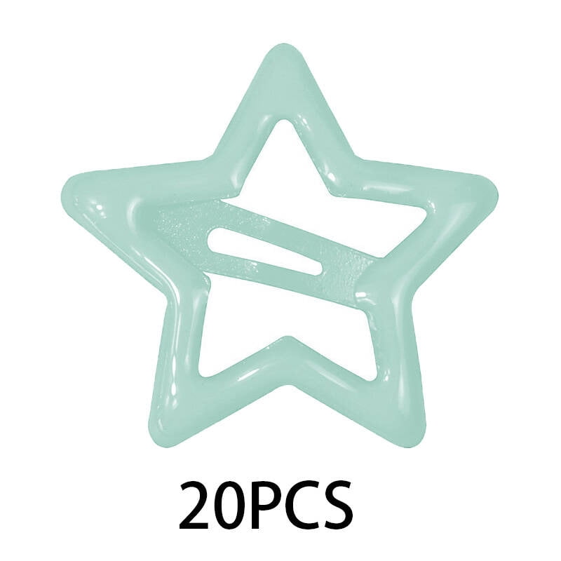 DESIGNICE 20Pcs Pink Hair Clips,Safe Metal Material Star Clips,Stylish ...