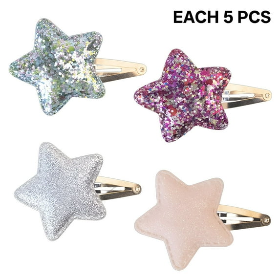 DESIGNICE 20Pcs Stars Hair Clips,Secure Hold Cute Hair Clips,Cute Shape ...