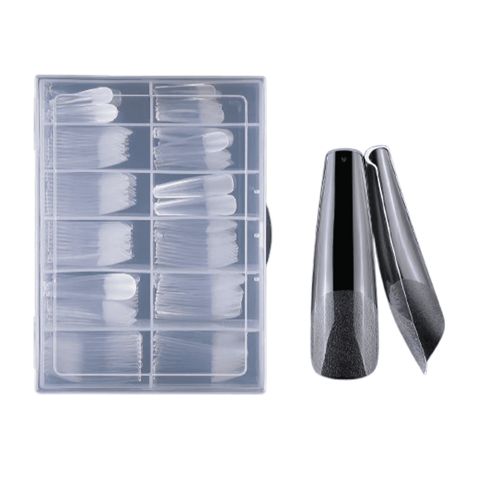 DESIGNICE 240 Pcs Gel X Nail Tips,Semi-Frosted Clear Nail Tips,Enhance ...