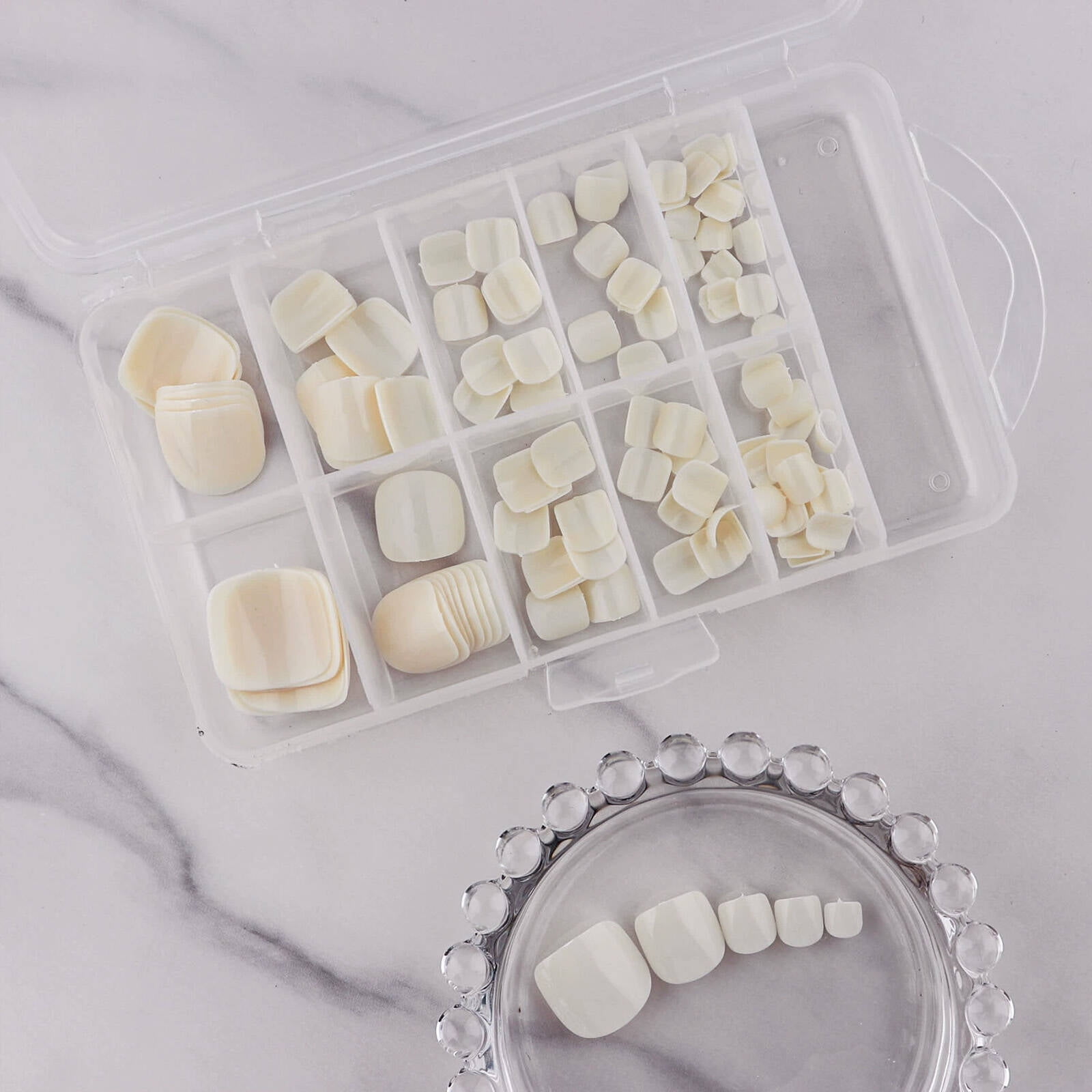 DESIGNICE 246Pcs Fake Nails,Convenient Cleaning Nails Press Ons,Safe ...