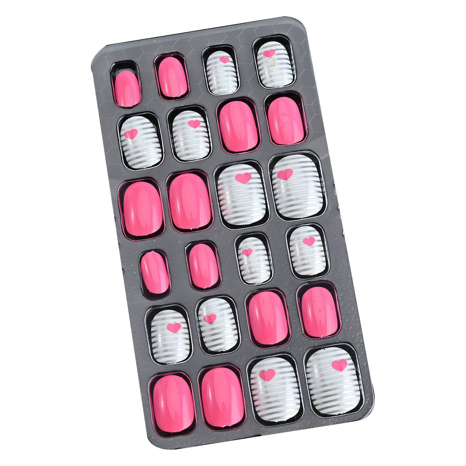 DESIGNICE 24Pcs Fake Nails Self-Adhesive Nails Press Ons,Comfortable ...