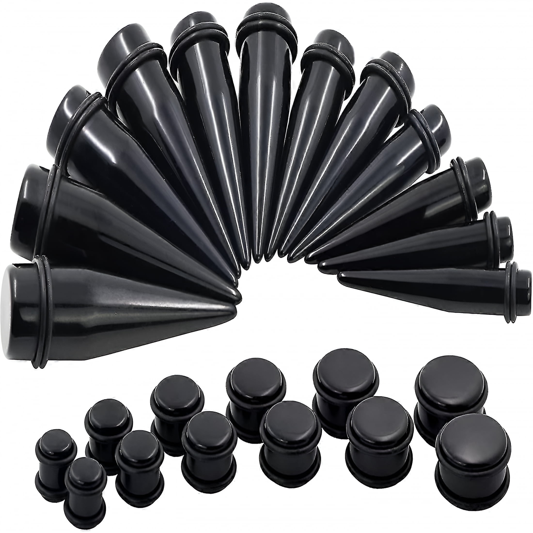 DESIGNICE 2026 New 24Pc Big Gauges Kit Ear Stretching 00G-20Mm Acrylic ...