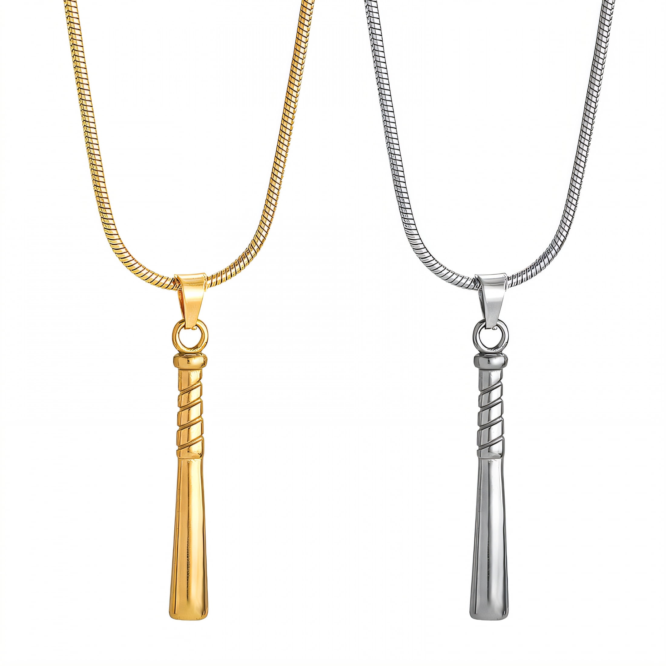 DESIGNICE 2Pcs Baseball Necklaces for Men Plating Baseball Bat Shape ...