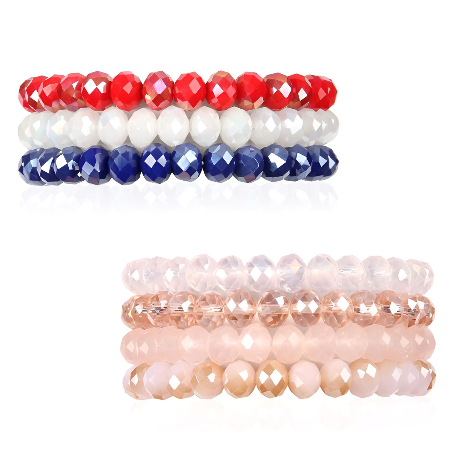 DESIGNICE 2Pcs Beaded Bracelets for Women,Refined Bead Placement Cute ...