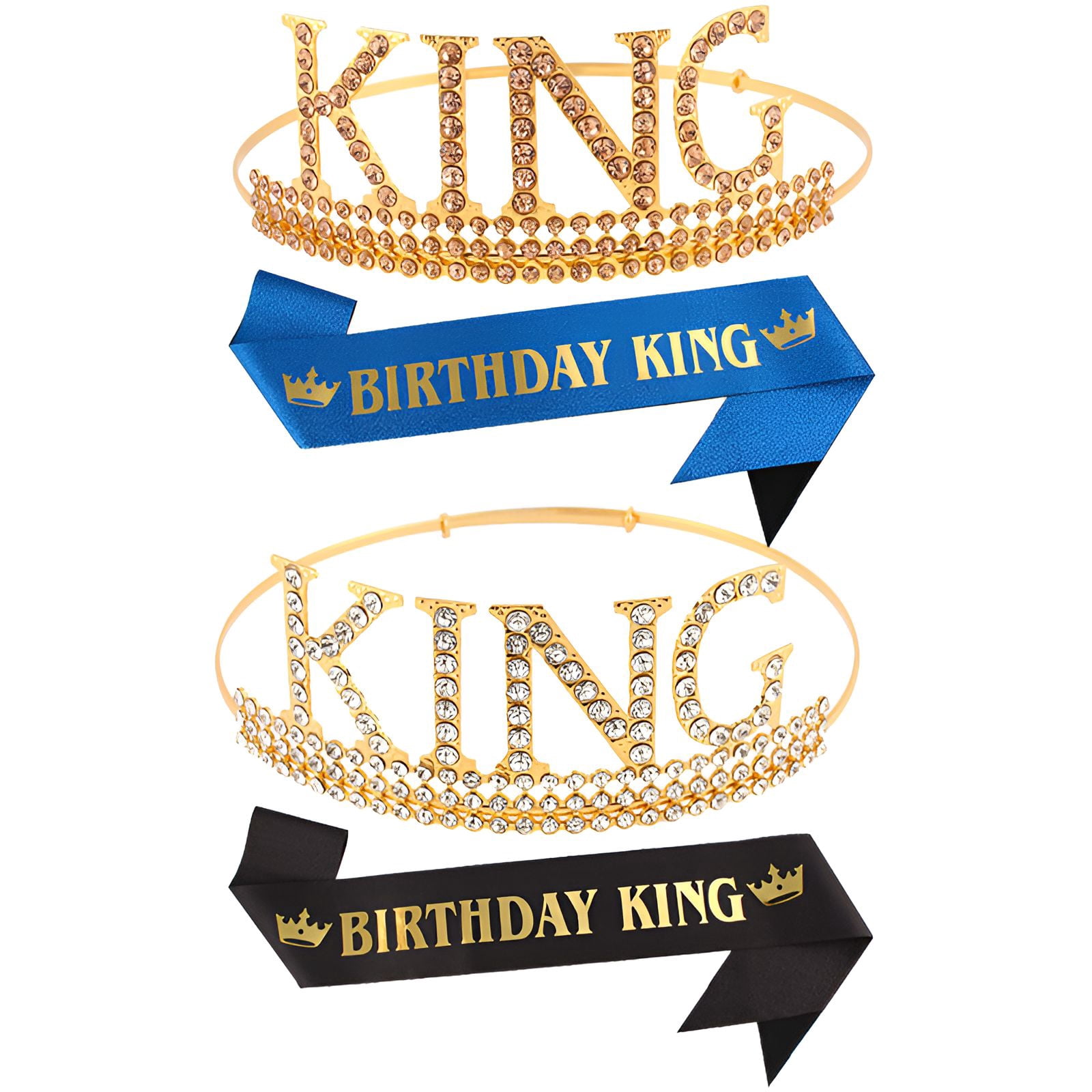 DESIGNICE 2Pcs Birthday Crown Adult Woman,Dynamically Structured 3D ...