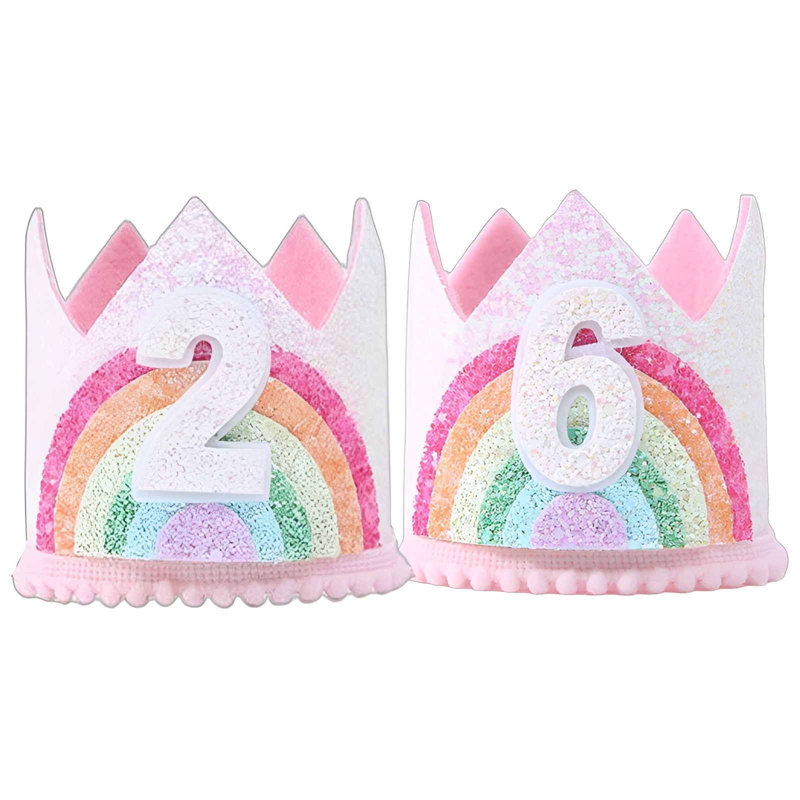 DESIGNICE 2Pcs Birthday Crown Adult Woman,Elegantly Structured 3D ...