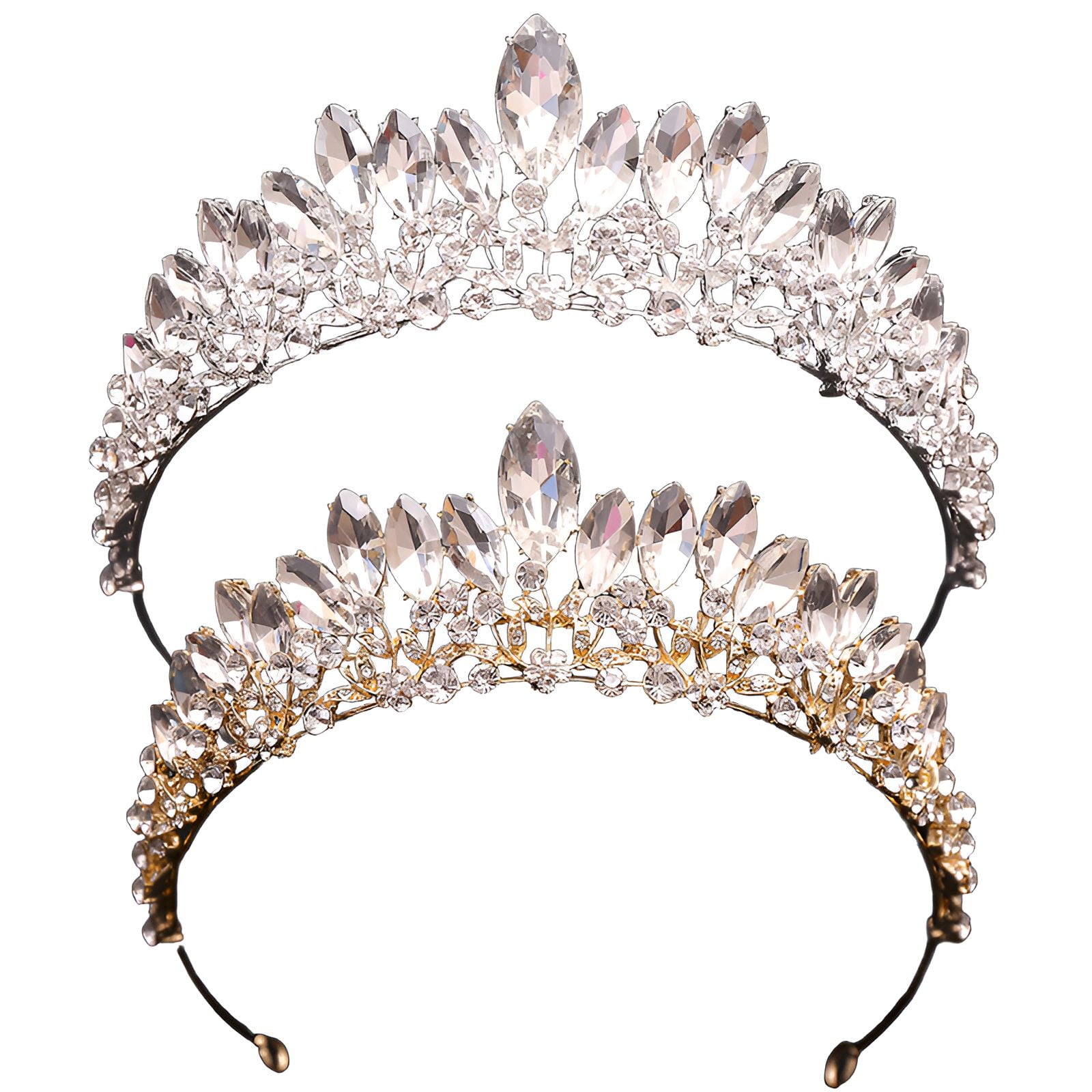 DESIGNICE 2Pcs Birthday Crown for Girls,Fully Formed Structure Princess ...