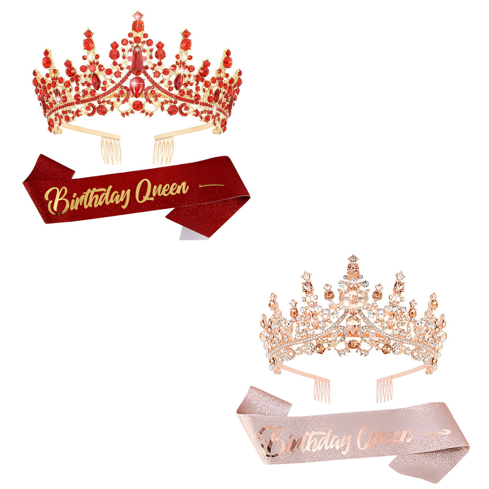 DESIGNICE 2Pcs Birthday Crown for Girls,Unique Personalized Shape ...