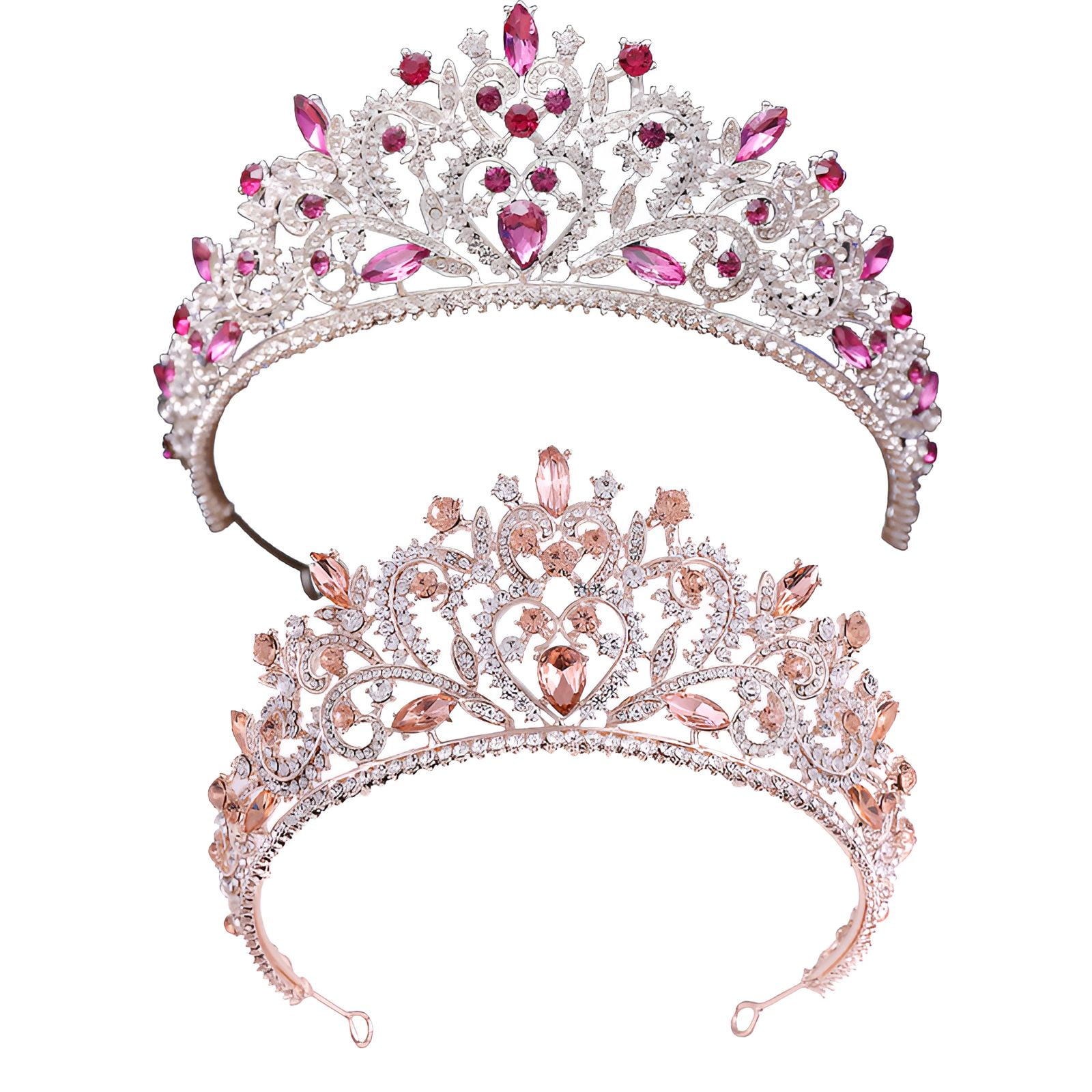 DESIGNICE 2Pcs Birthday Girl Crown,Elaborate Textured Carvings Birthday ...