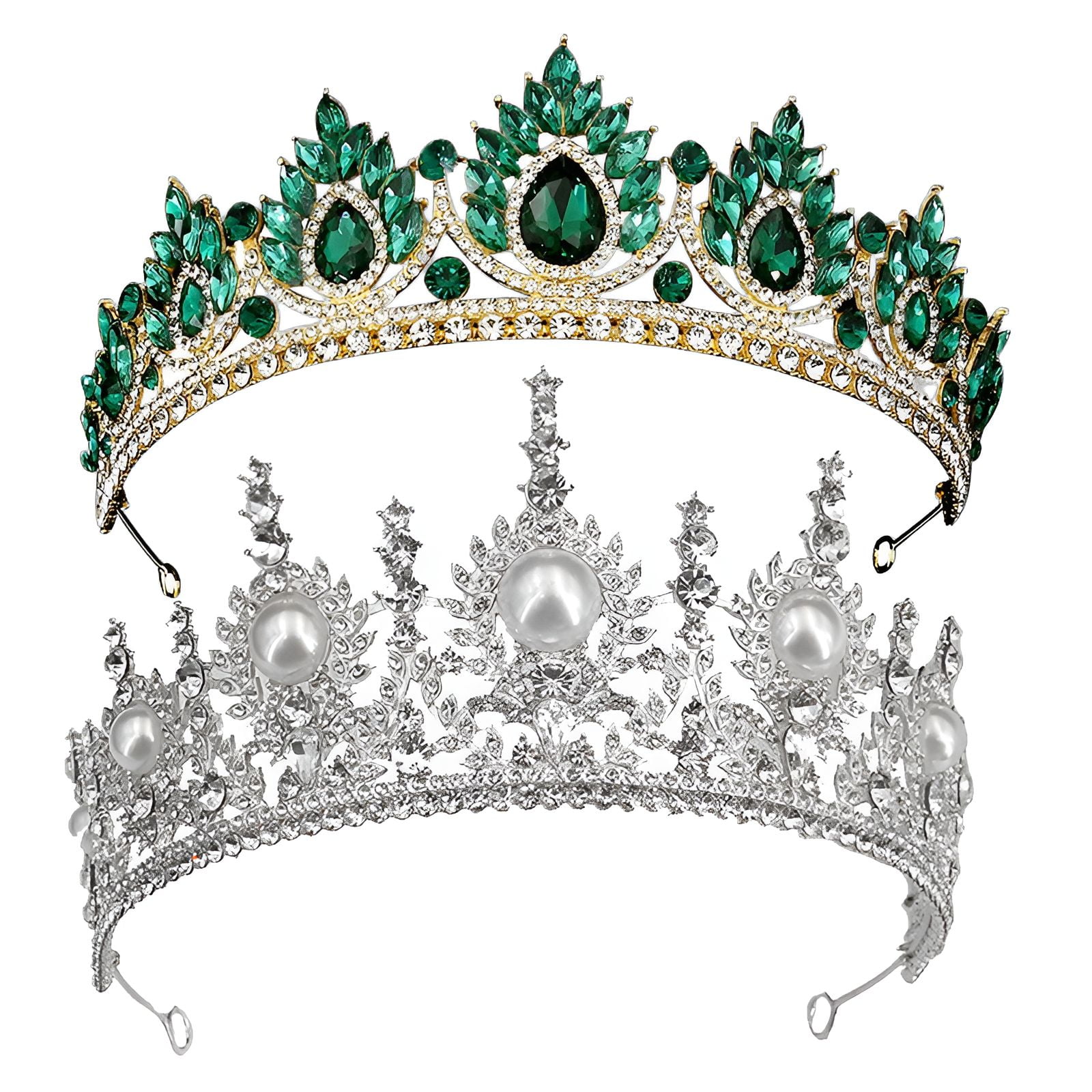 DESIGNICE 2Pcs Birthday Girl Crown,Gracefully Sculpted Contour Lines ...