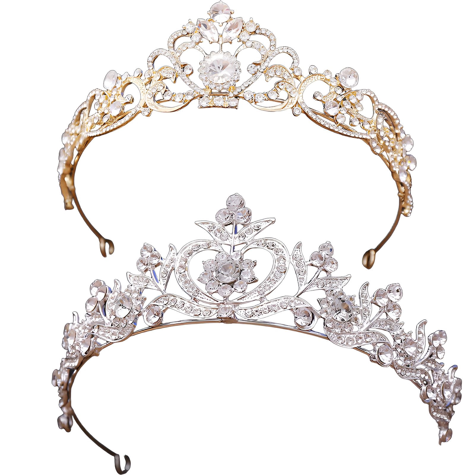 DESIGNICE 2Pcs Birthday Girl Crown,Vintage Metal Engravings Birthday ...