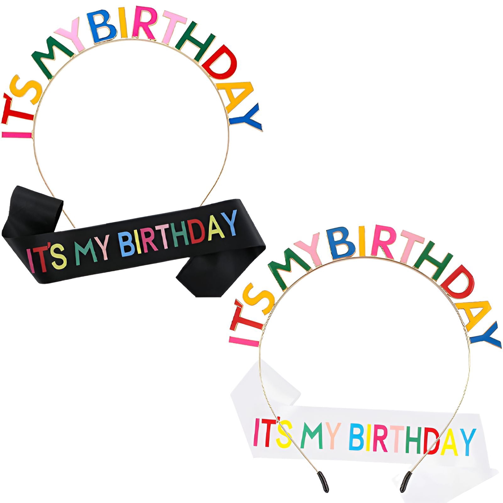 DESIGNICE 2Pcs Birthday Girl Crown,Vividly Structured 3D Effects ...