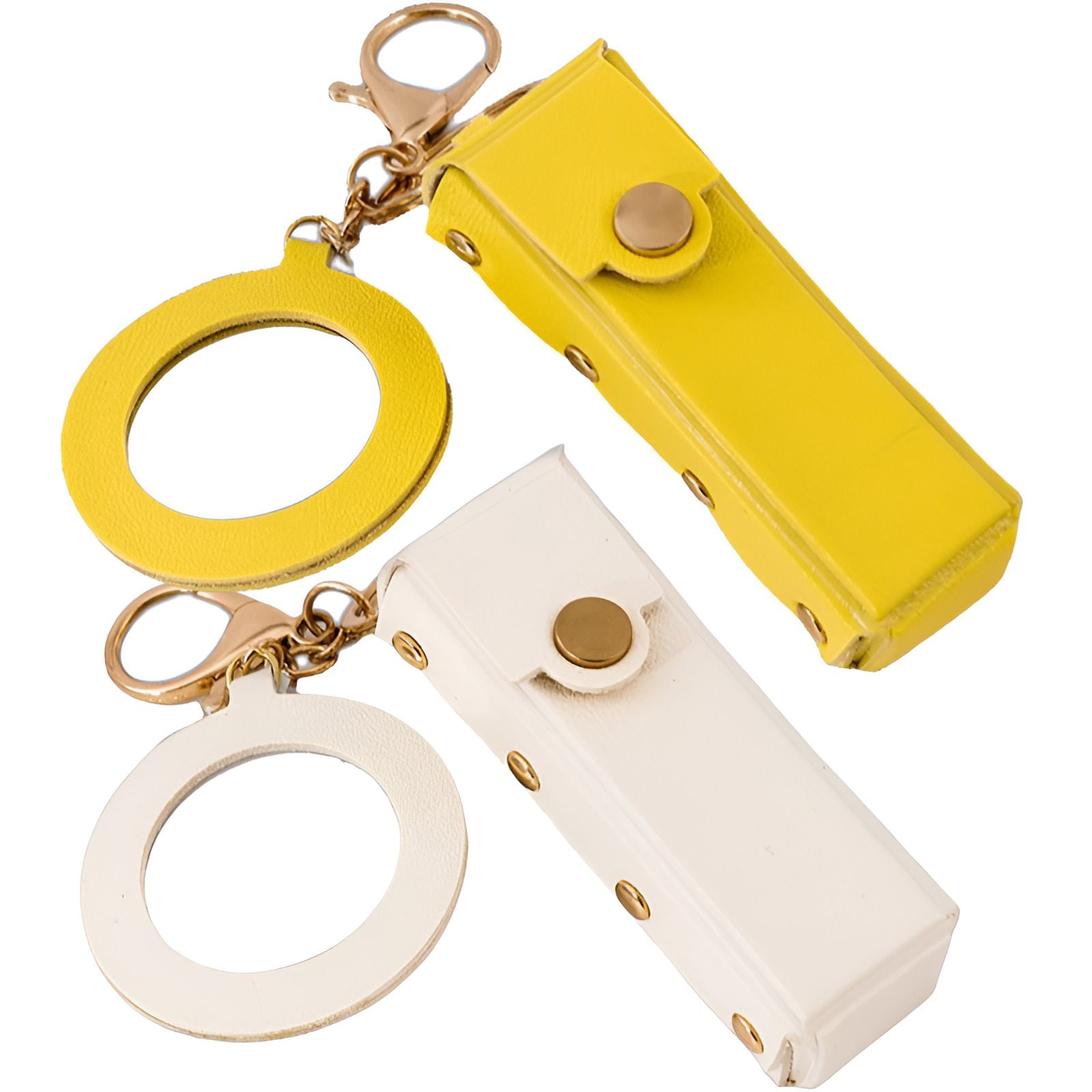 DESIGNICE 2Pcs Chapstick Holder Key Chain,Convenient Metal Closure ...