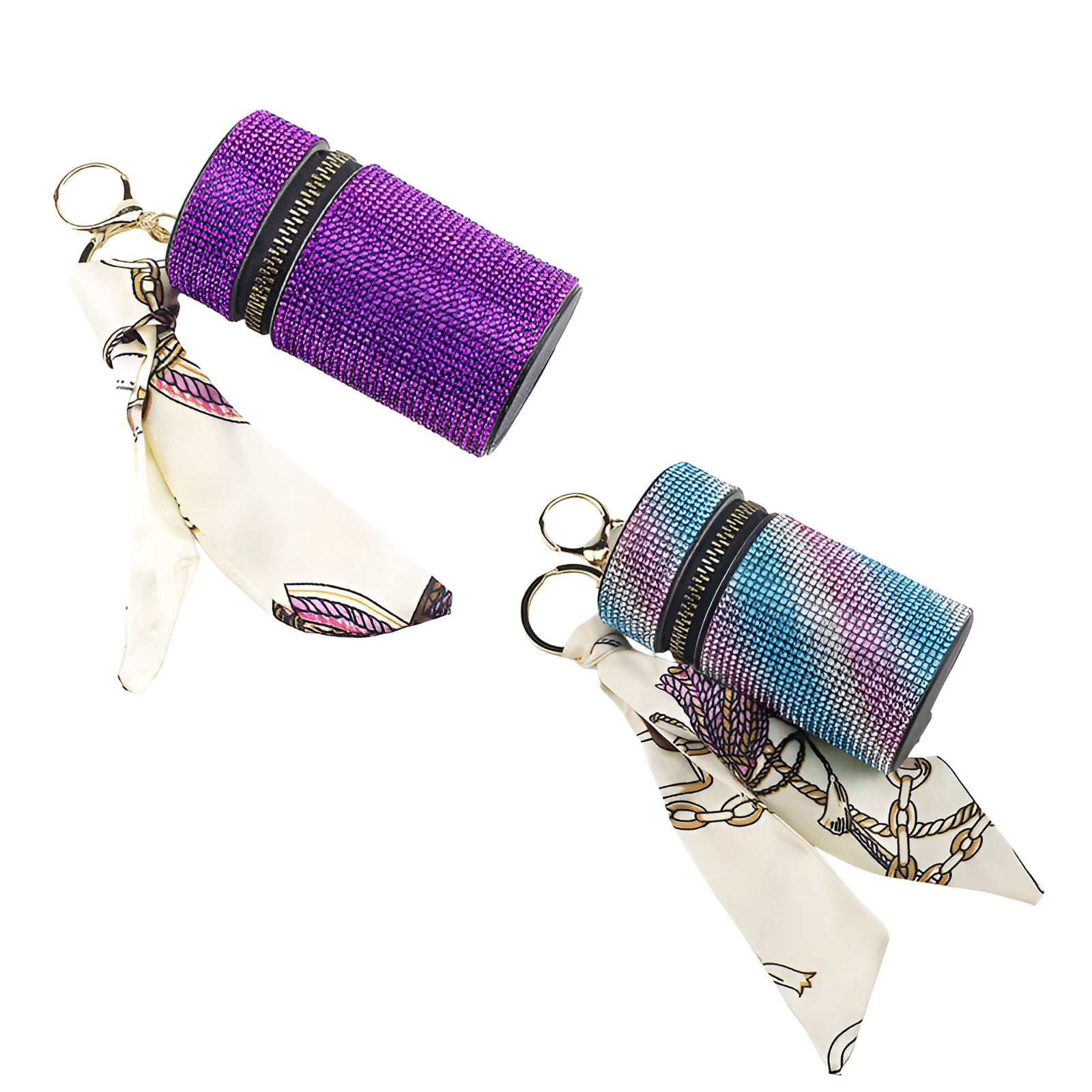 DESIGNICE 2Pcs Chapstick Holder Key Chain, Hand Sanitizer Keychain ...