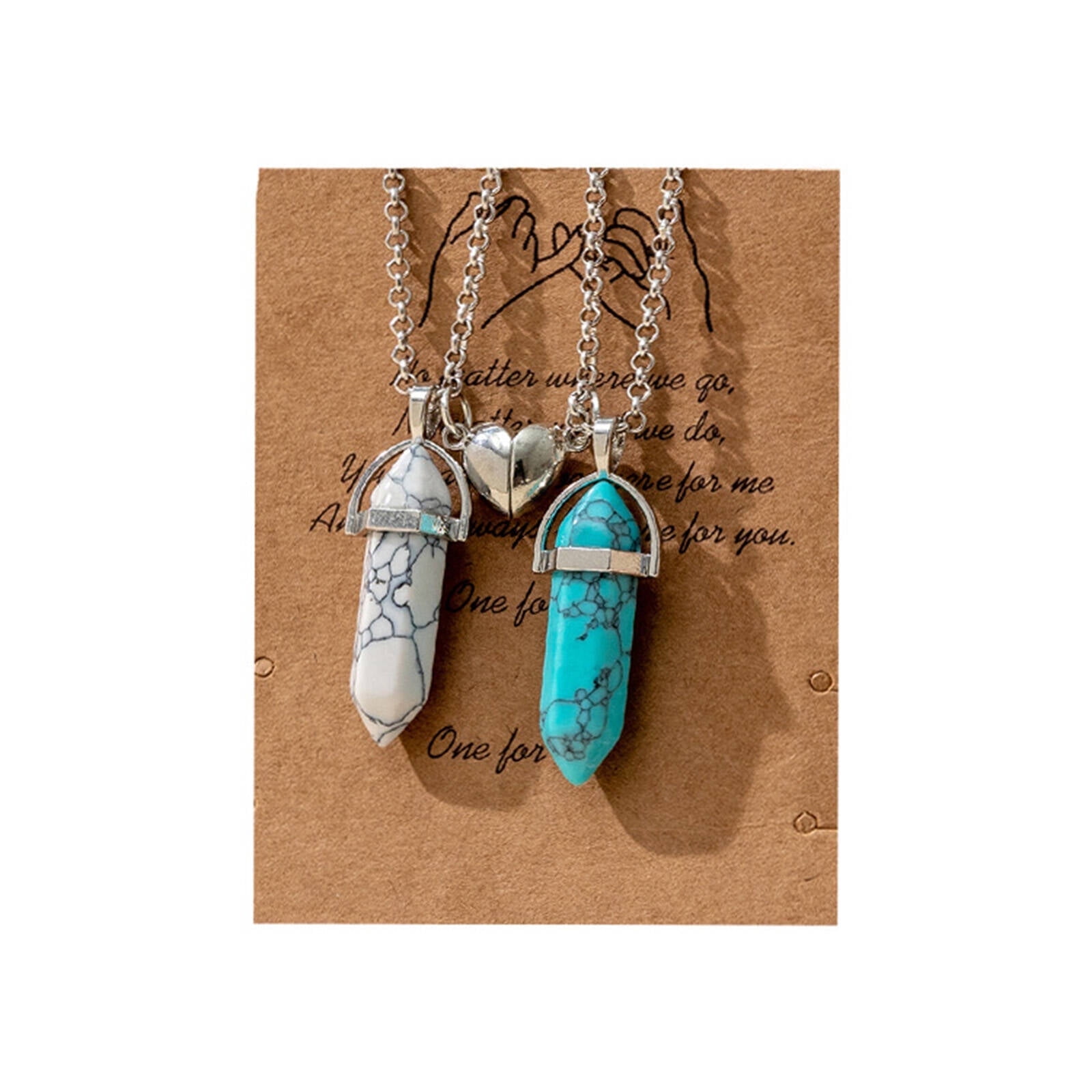 DESIGNICE 2Pcs Couples Necklace Hexagonal Column I Love You Gifts for ...