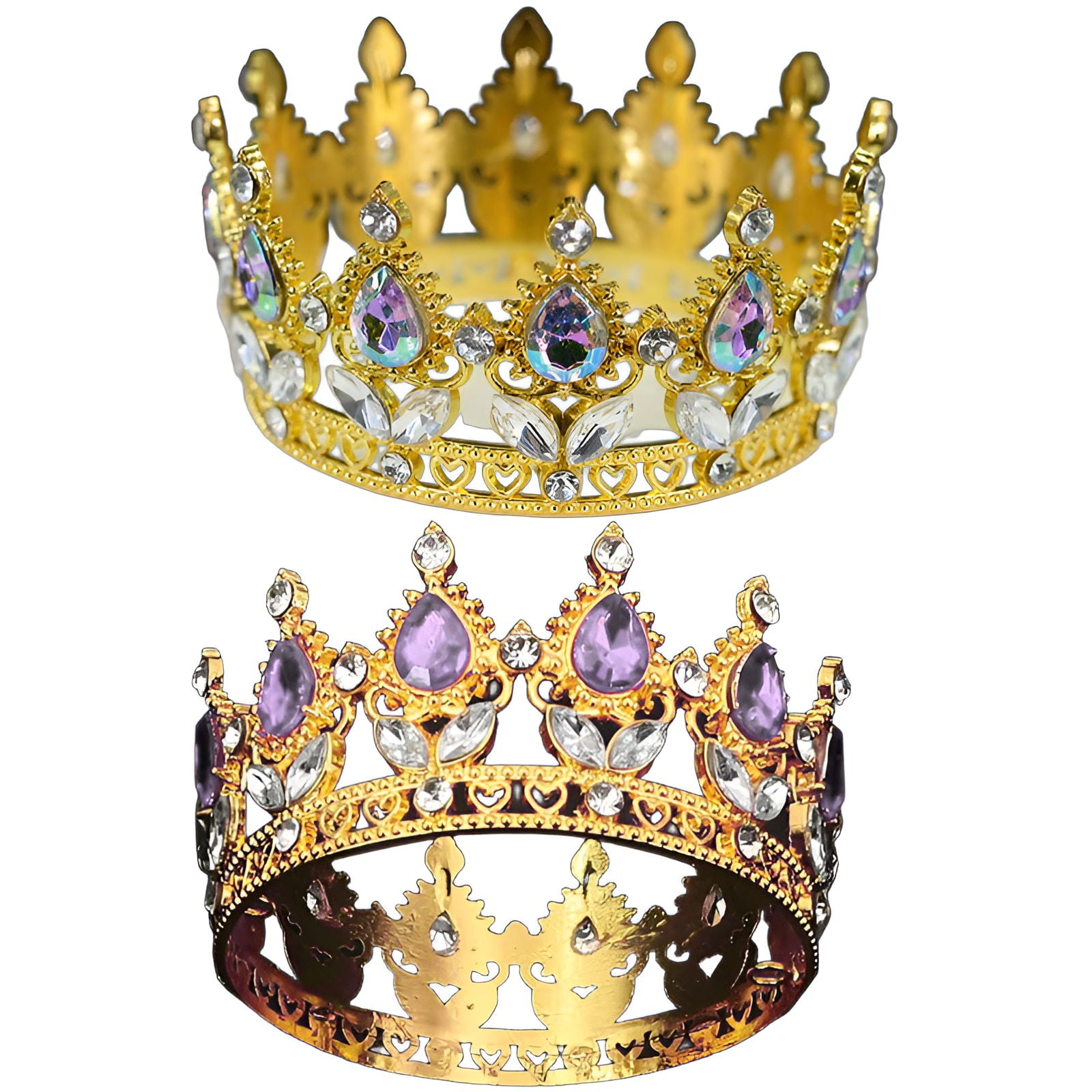 DESIGNICE 2Pcs Crown Cake Topper,Elegantly Contoured Three-Dimensional ...