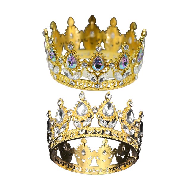 DESIGNICE 2Pcs Crowns for Women,Richly Detailed Sculpting Princess ...