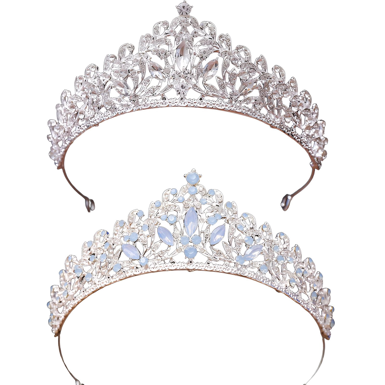 DESIGNICE 2Pcs Crowns for Women,Dazzling Gemstones Birthday Crown ...