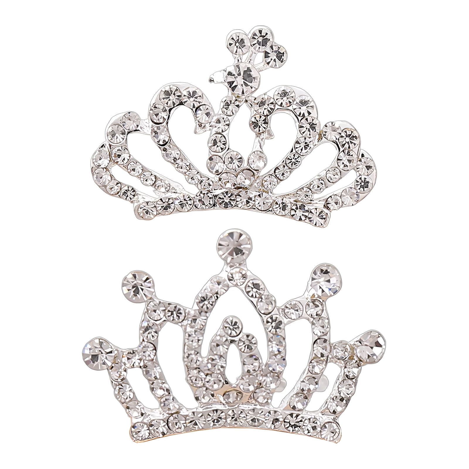 DESIGNICE 2Pcs Crowns for Women,Evenly Spaced Gemstones Crowns for ...