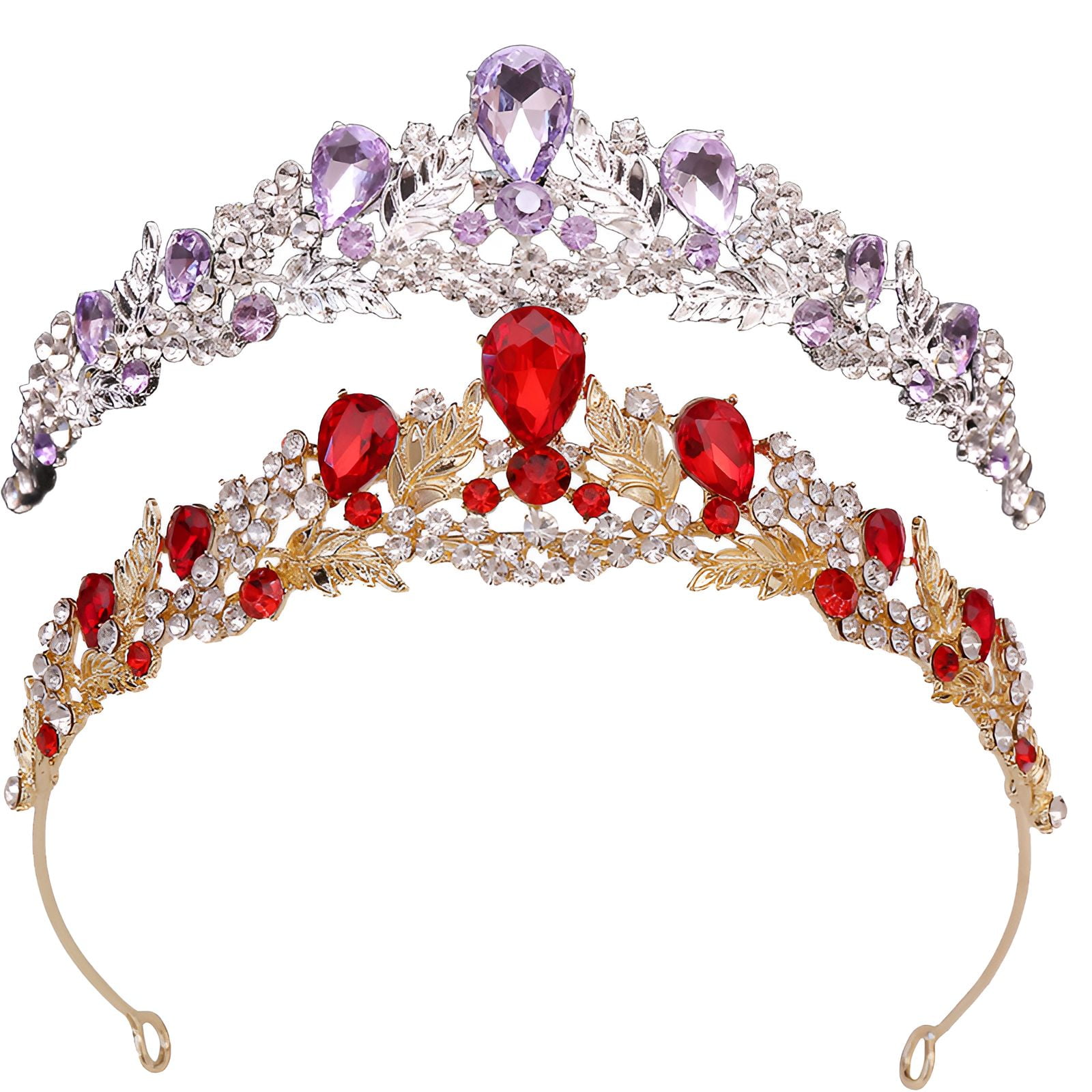 DESIGNICE 2Pcs Crowns for Women,Fascinating Gemstone Shine Birthday ...