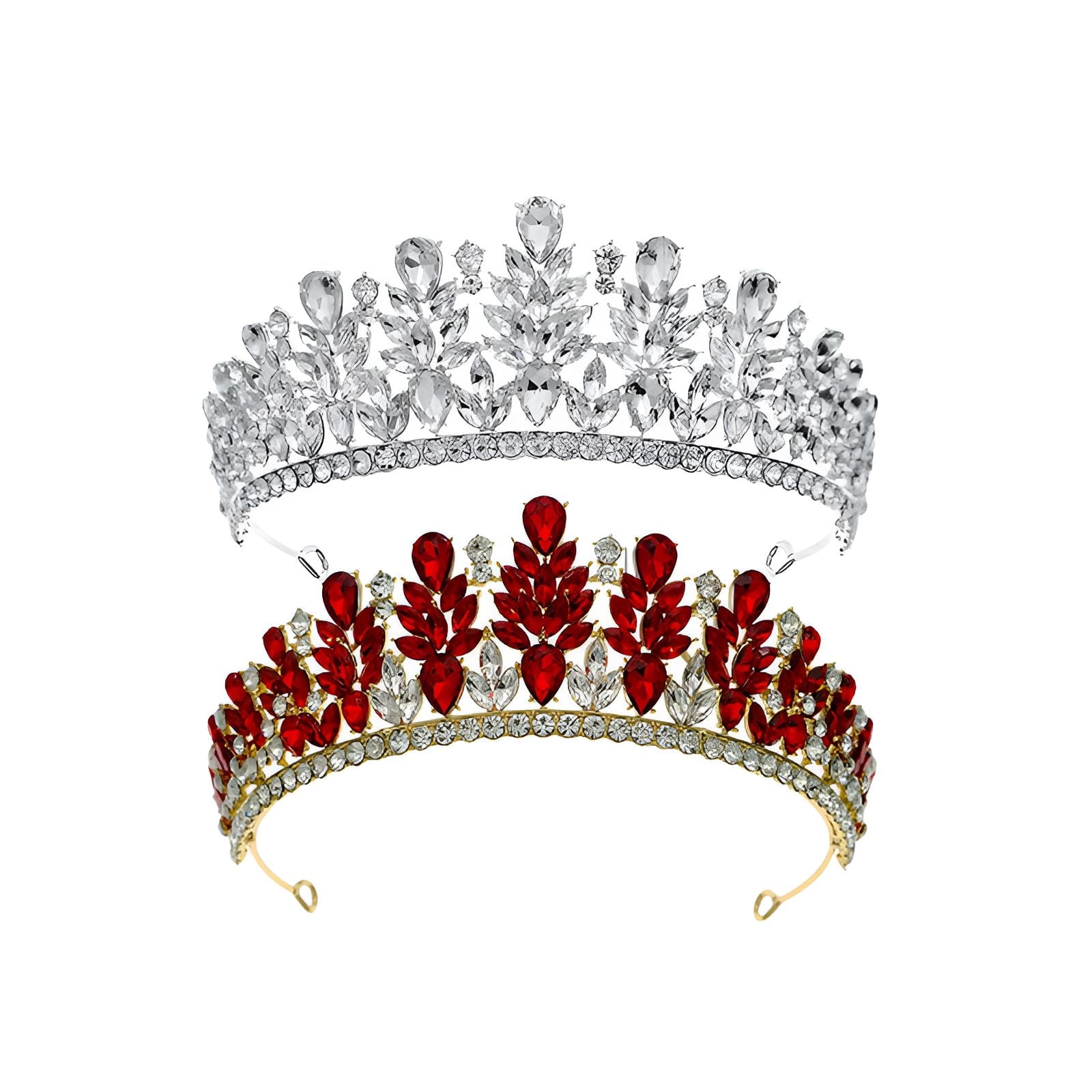 DESIGNICE 2Pcs Crowns for Women,Noble Pearlescent Effect Crowns for ...