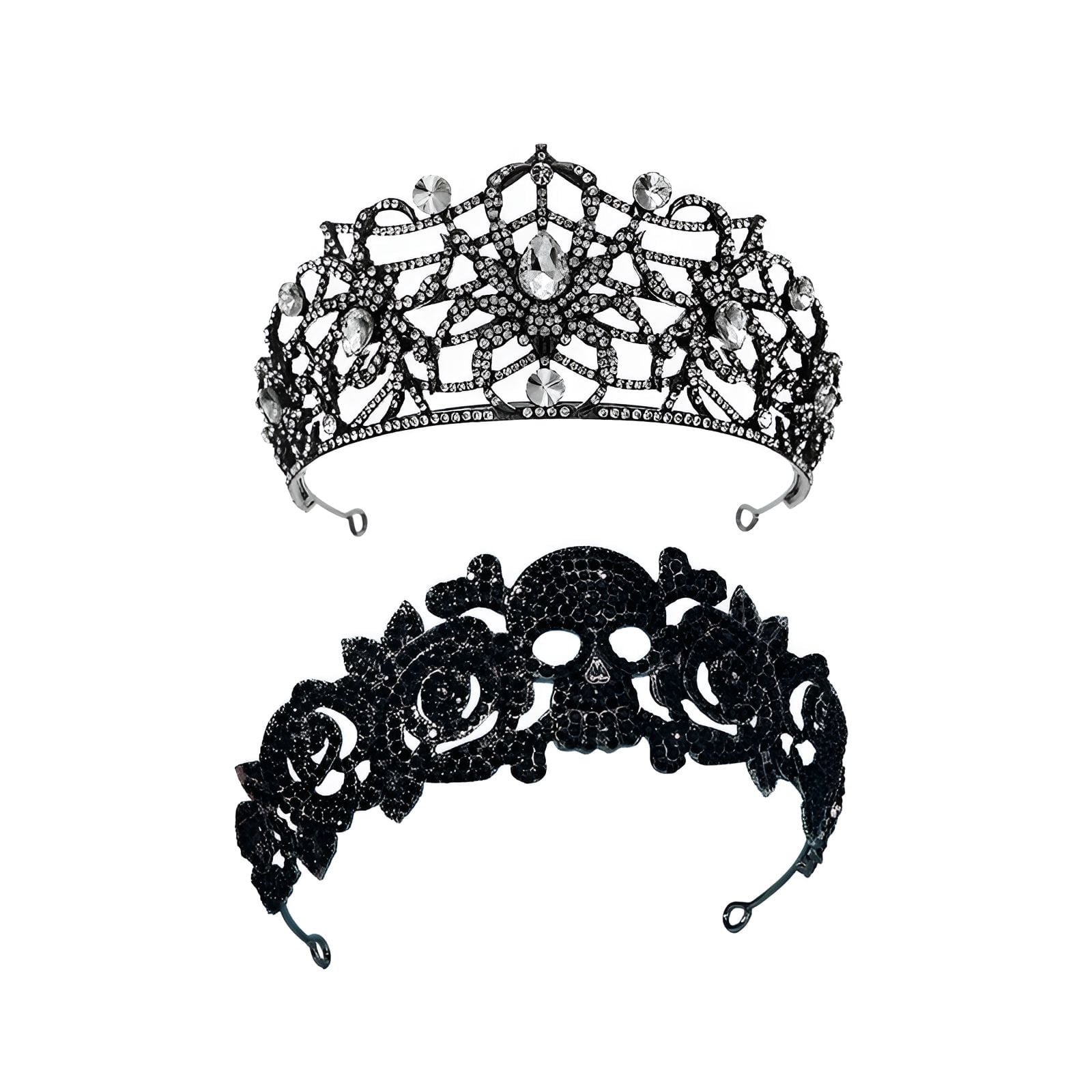 DESIGNICE 2Pcs Crowns for Women,Noble Pearlescent Engraving Crowns for ...