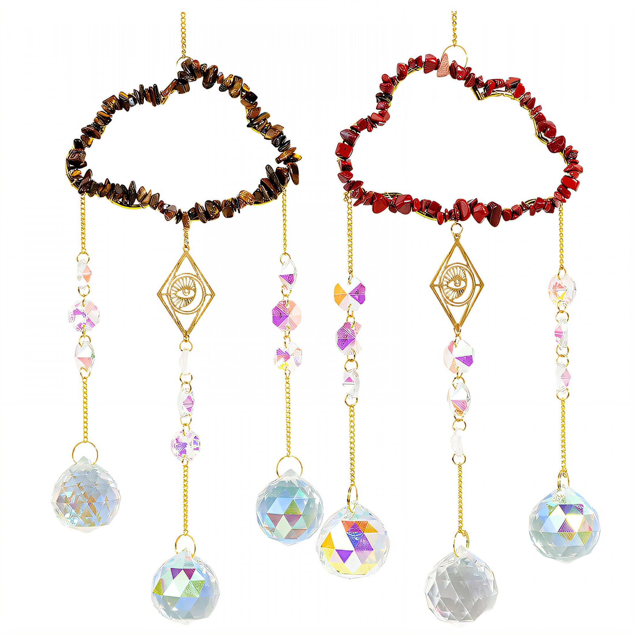DESIGNICE 2Pcs Crystal Suncatcher Romantic Aesthetic Style Crystal ...